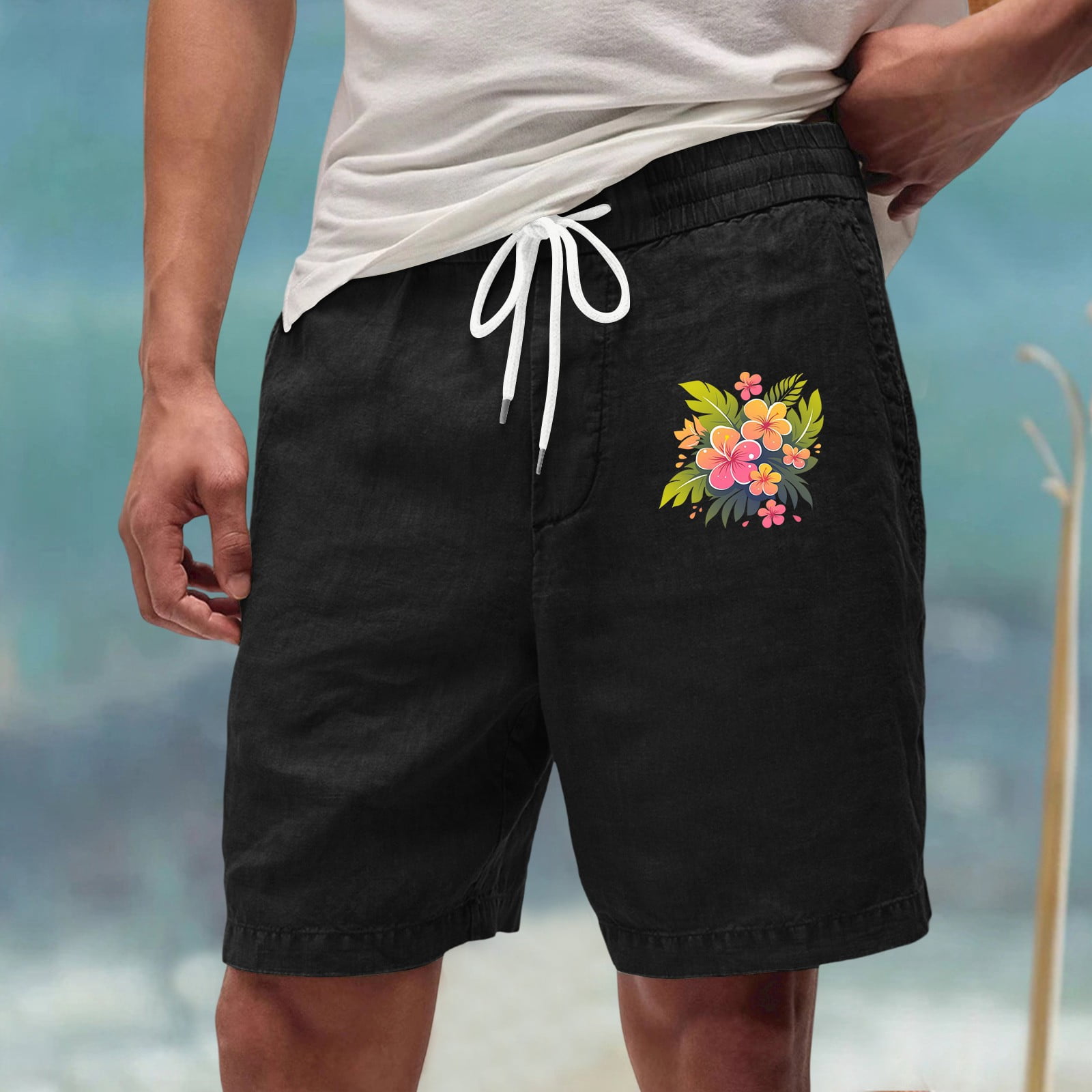 OHGOD Linen Short Men, Short for Mens, Mens Trunks, 1 * Man Shorts ...