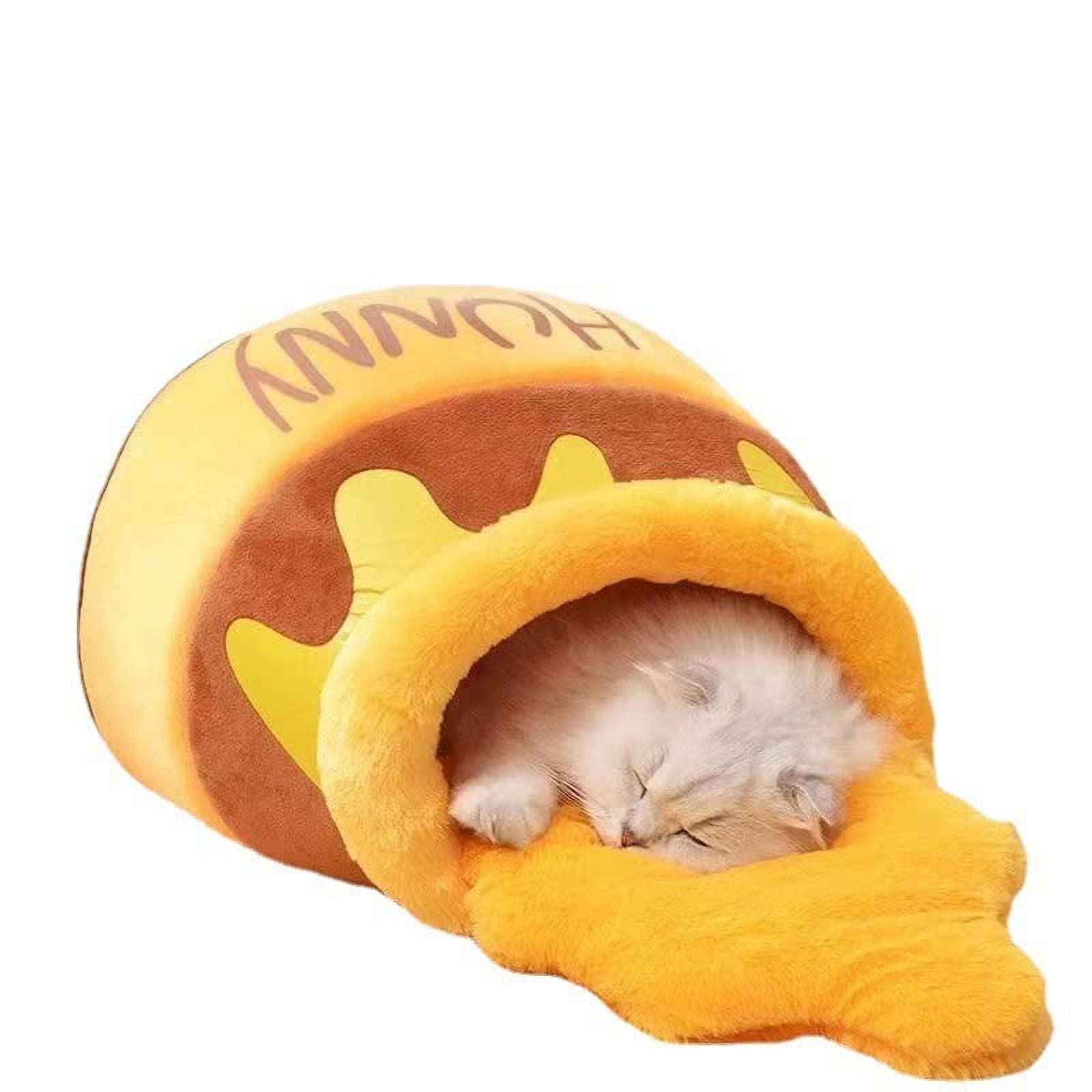 OHHSUN Cat Bed Honey Pot Cat Bed for Indoor - Comfortable Memory Foam ...