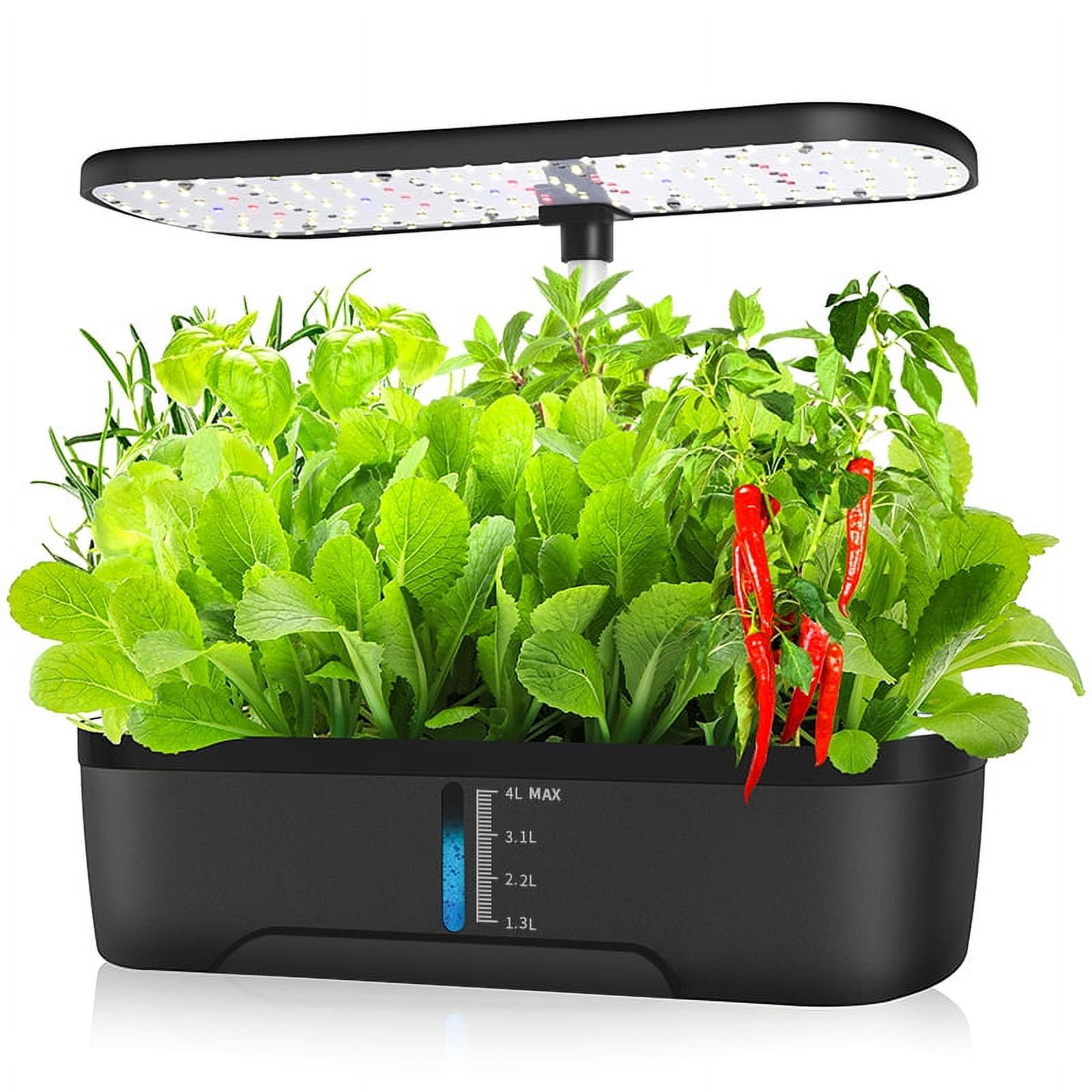 OHHSUN Indoor Hydroponics System, 12-Pod Seed Starter with LED Light ...