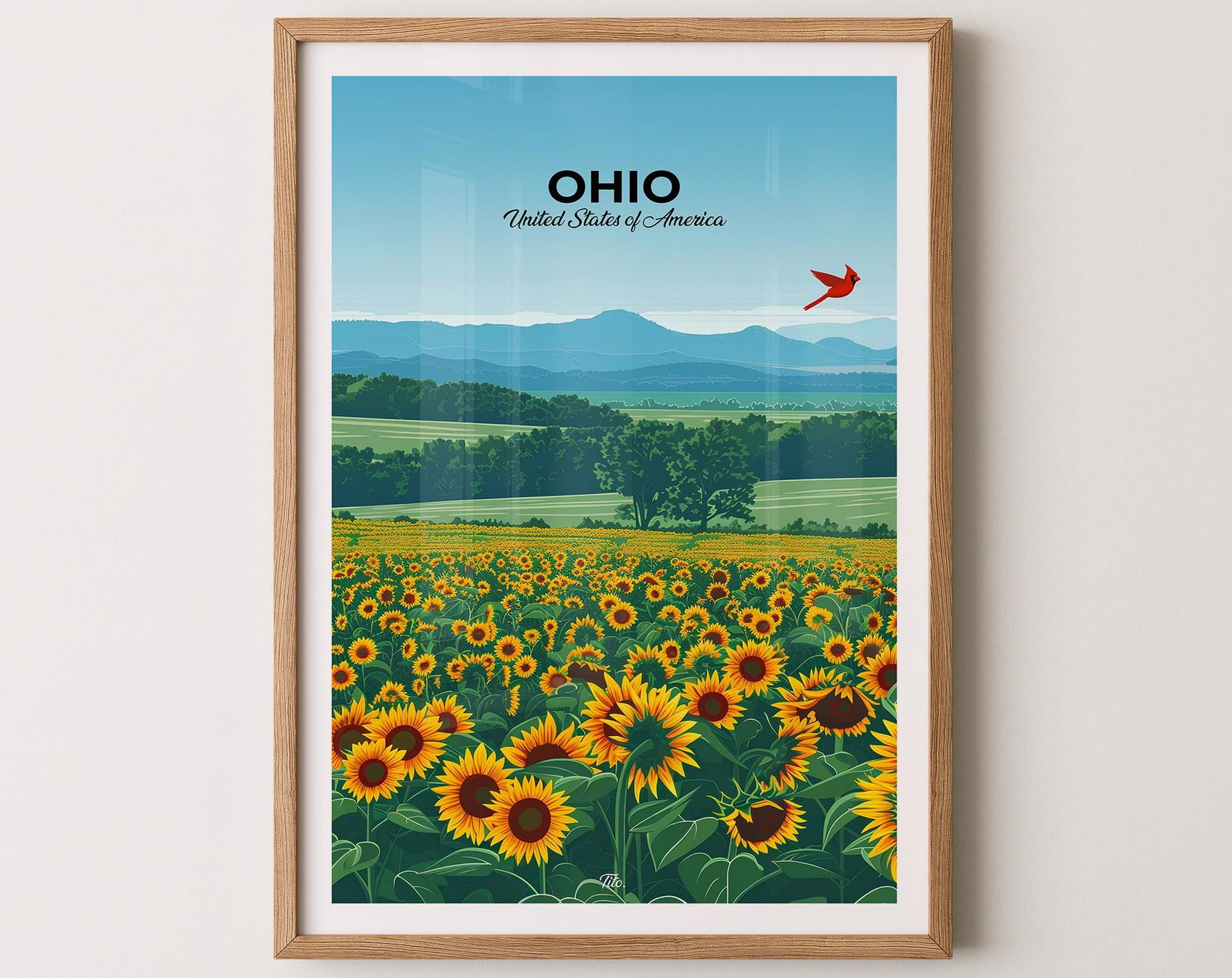 OHIO Poster, Ohio Travel Poster, Ohio Art Print, Ohio Wall Art, USA ...