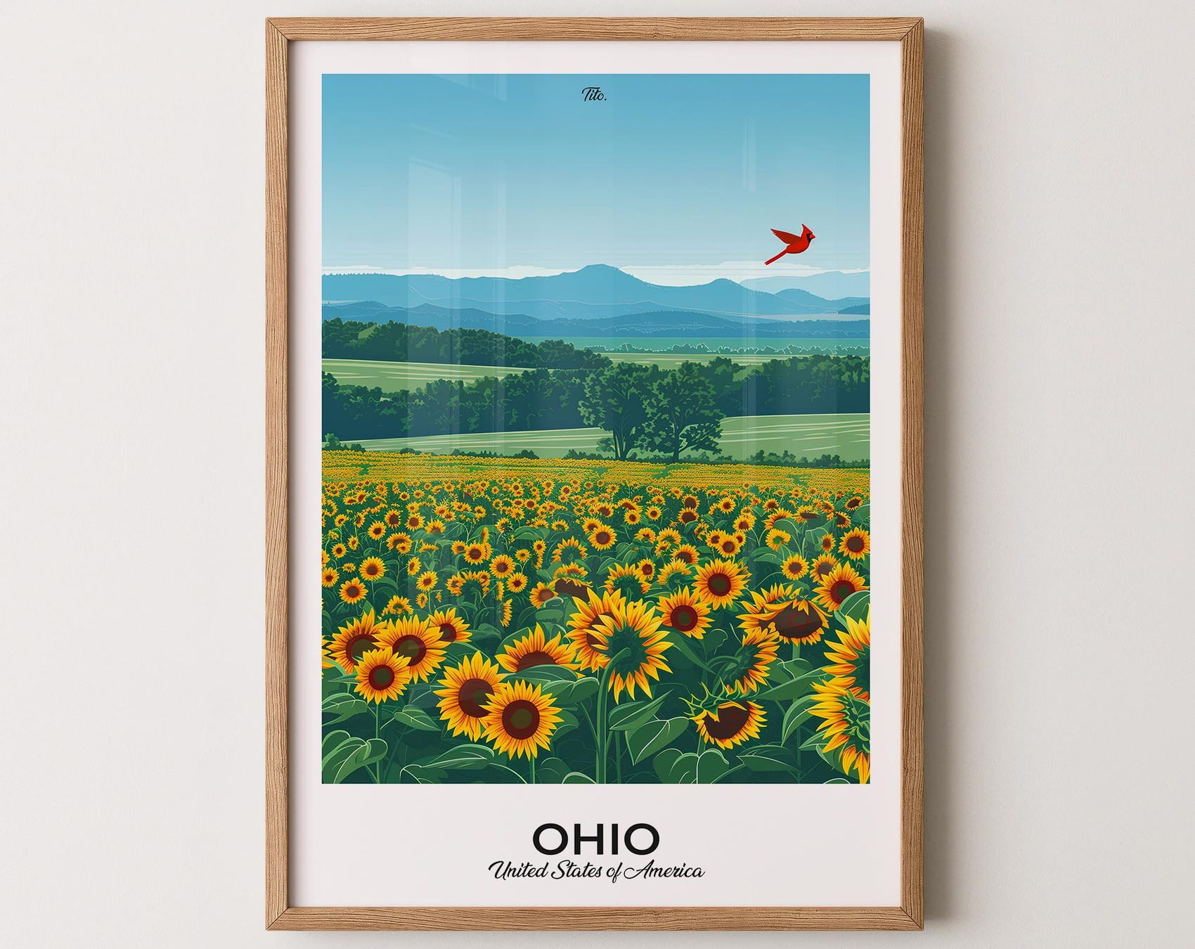 OHIO Poster, Ohio Travel Poster, Ohio Art Print, Ohio Wall Art, USA ...
