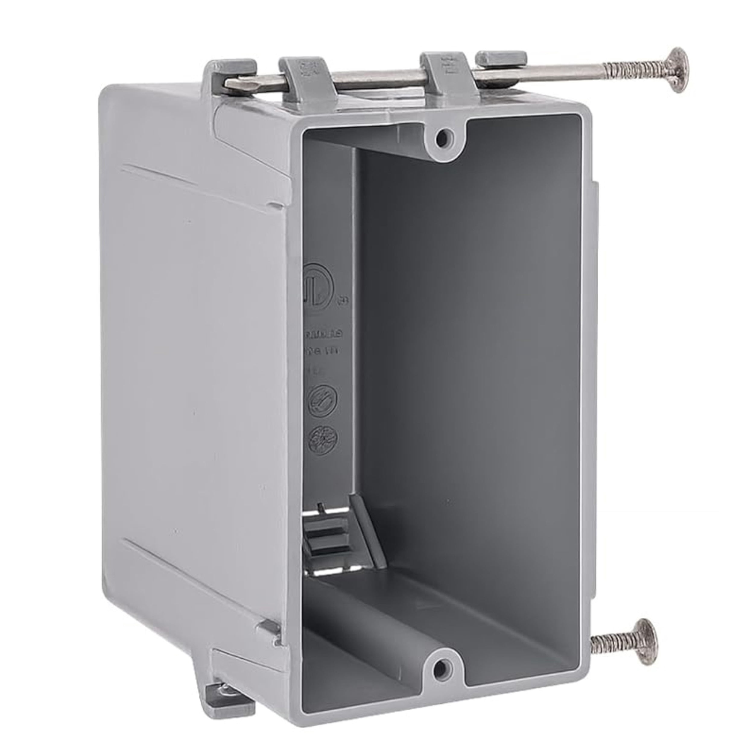 OHLECTRIC 1-Gang New Work Outlet Box, 18 Cubic Inch (1-Pack) Single ...