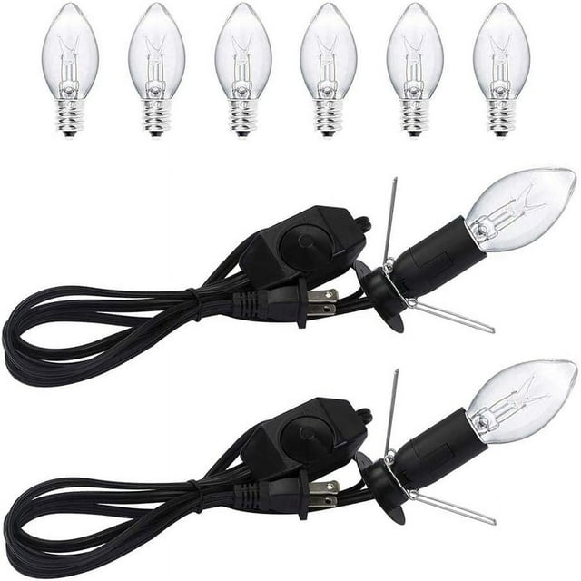 OHLGT 2-Pack Salt Lamp Cord Replacement with Dimmer Switch 5 feet Lamp ...