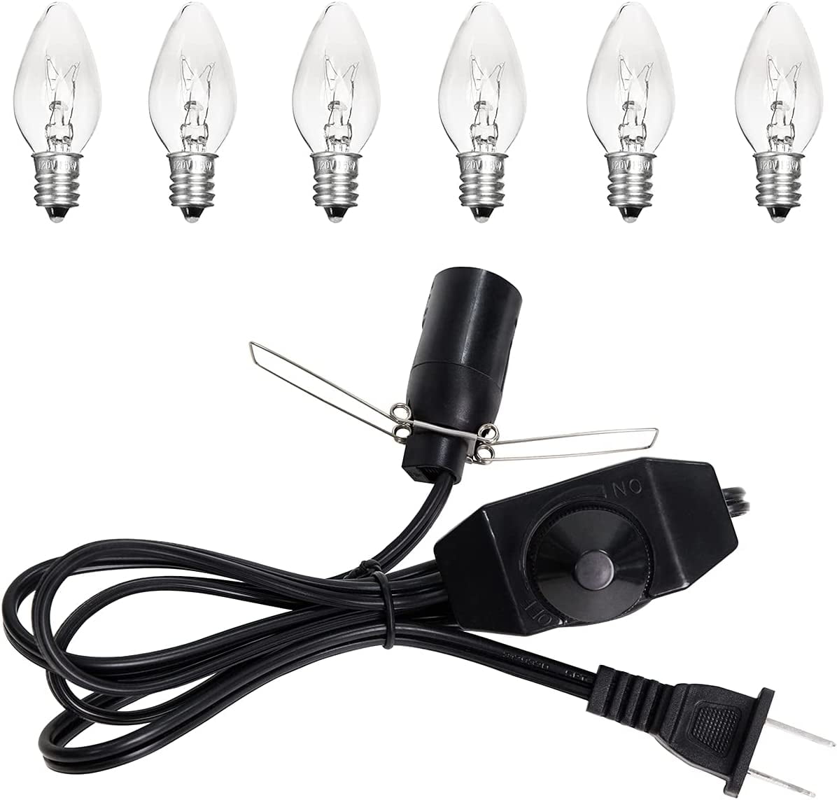 OHLGT Salt Lamp Cord Replacement with Dimmer Switch, 6 Packs 15W E12 ... OHLGT Salt Lamp Cord Replacement with Dimmer Switch, 6 Packs 15W E12 ...
