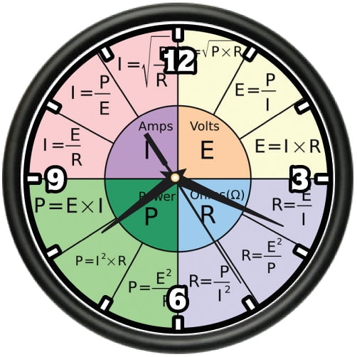 OHMS LAW Wall Clock math class school teacher geek nerd gift - Walmart.com