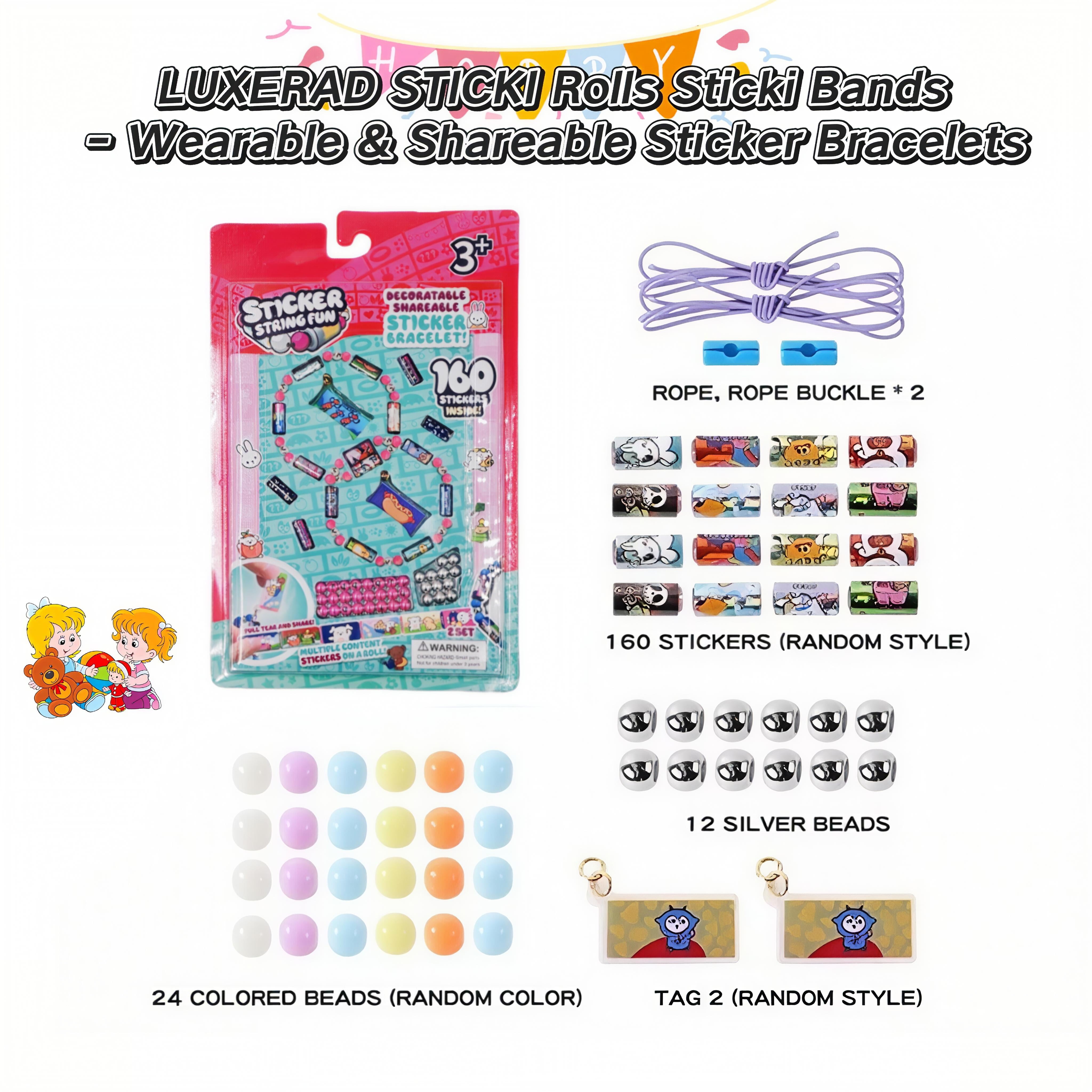 OHOB-COOL STICKI Rolls Sticki Bands - Wearable & Shareable Sticker ...