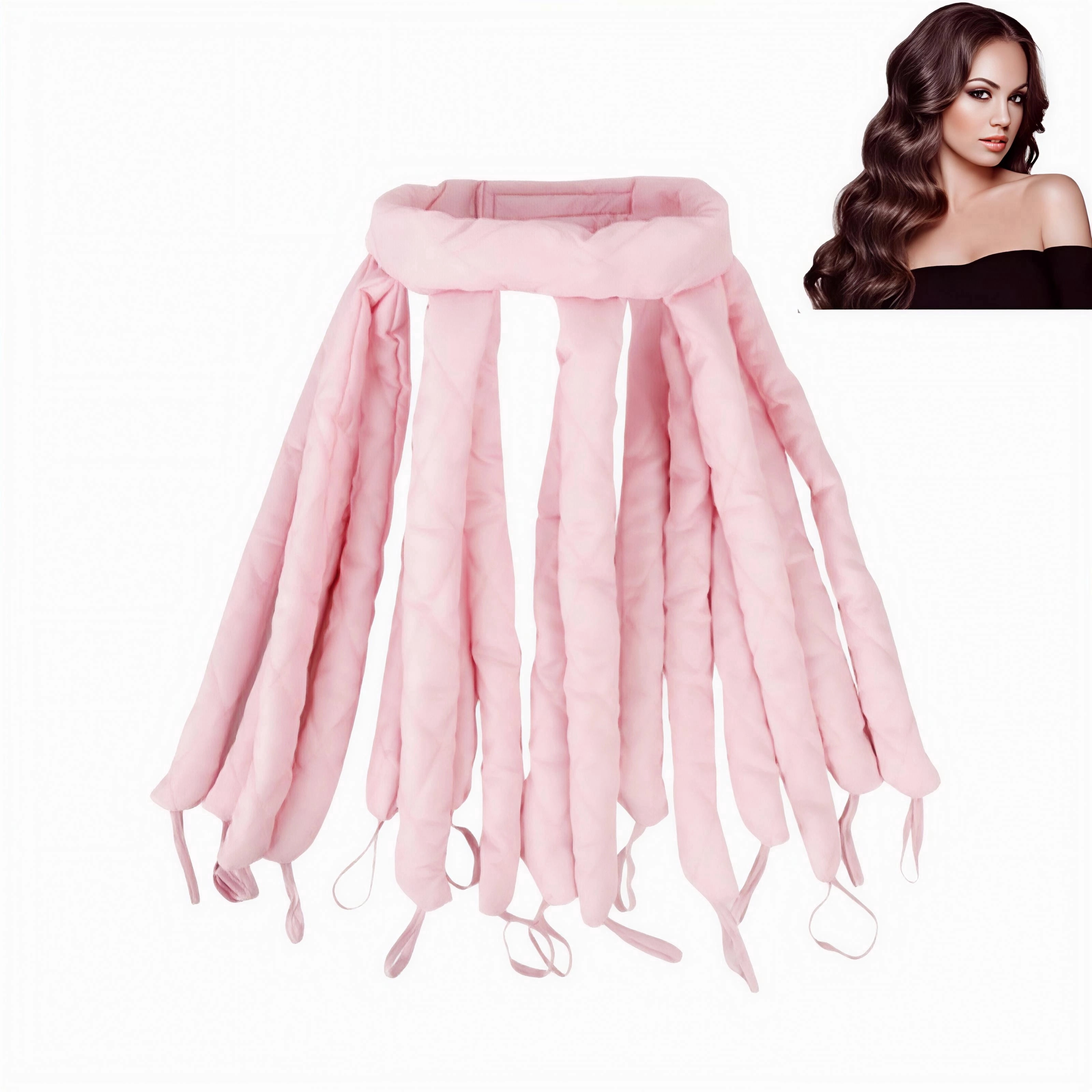 OHOB-COOL Sleeping Headband Heatless Curling Iron, Pink, Ceramic Heater ...