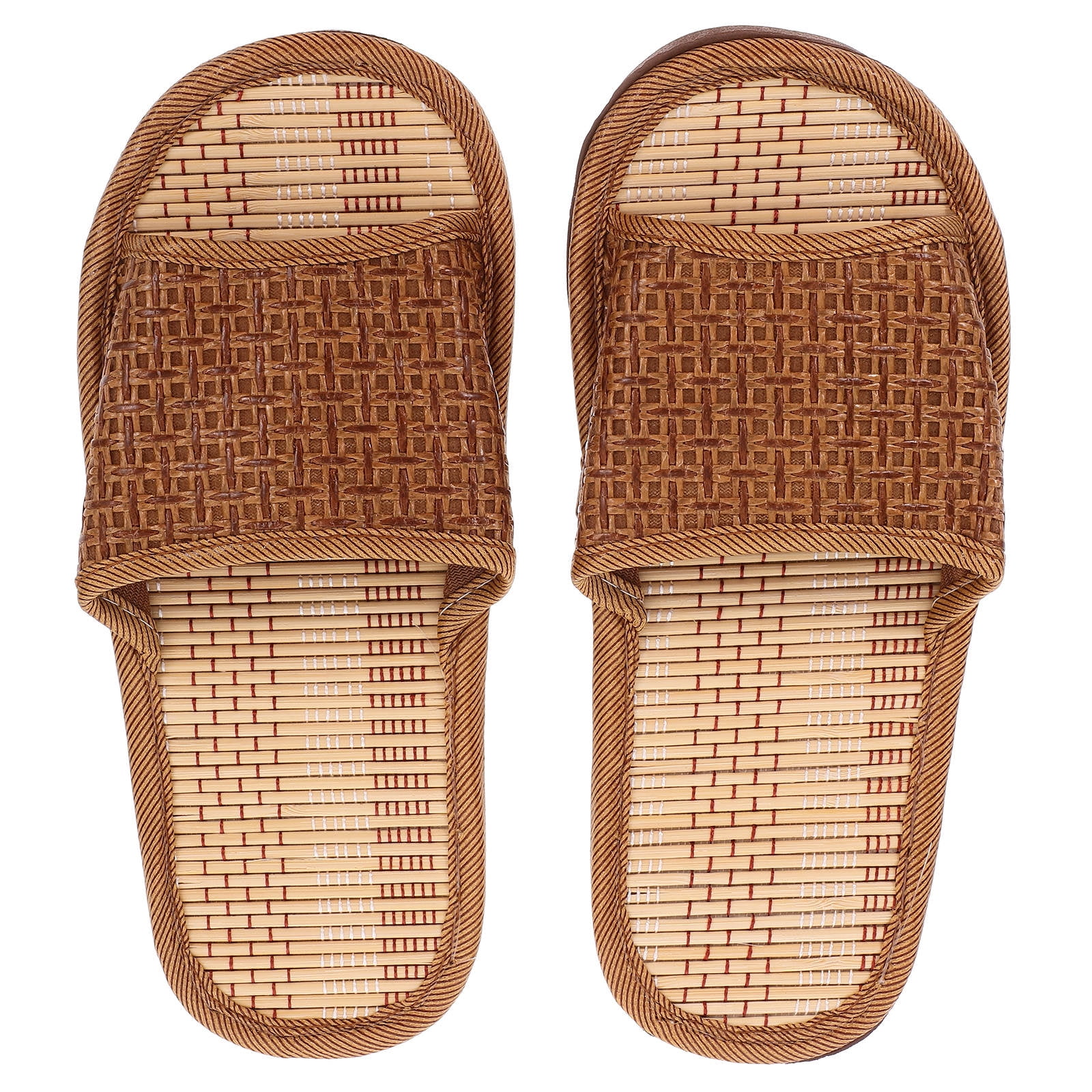 OHOIOLLA 1 Pair Woven Slippers Rattan Material Slipper Sandal for Women ...
