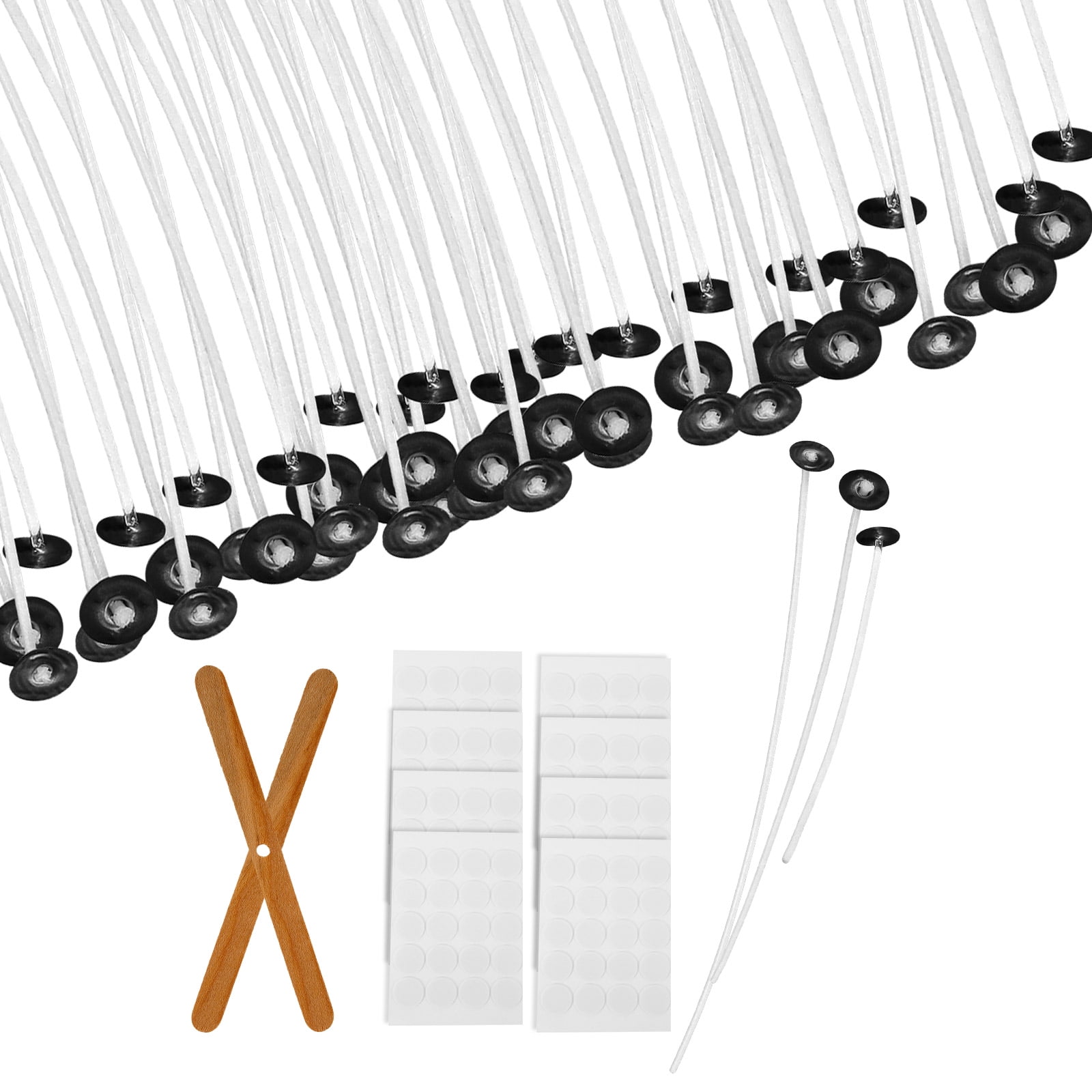 OHOIOLLA 1 Set Diy Candle Making Kit Double Sided Wax Wick Sticker For ...