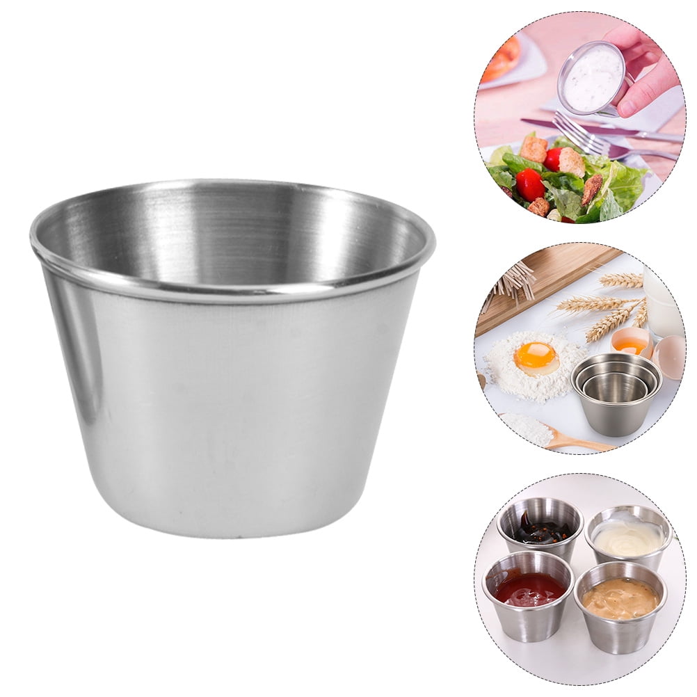 OHOIOLLA 1 Set Medium Size Condiment Cups in Silver for and Outdoor ...