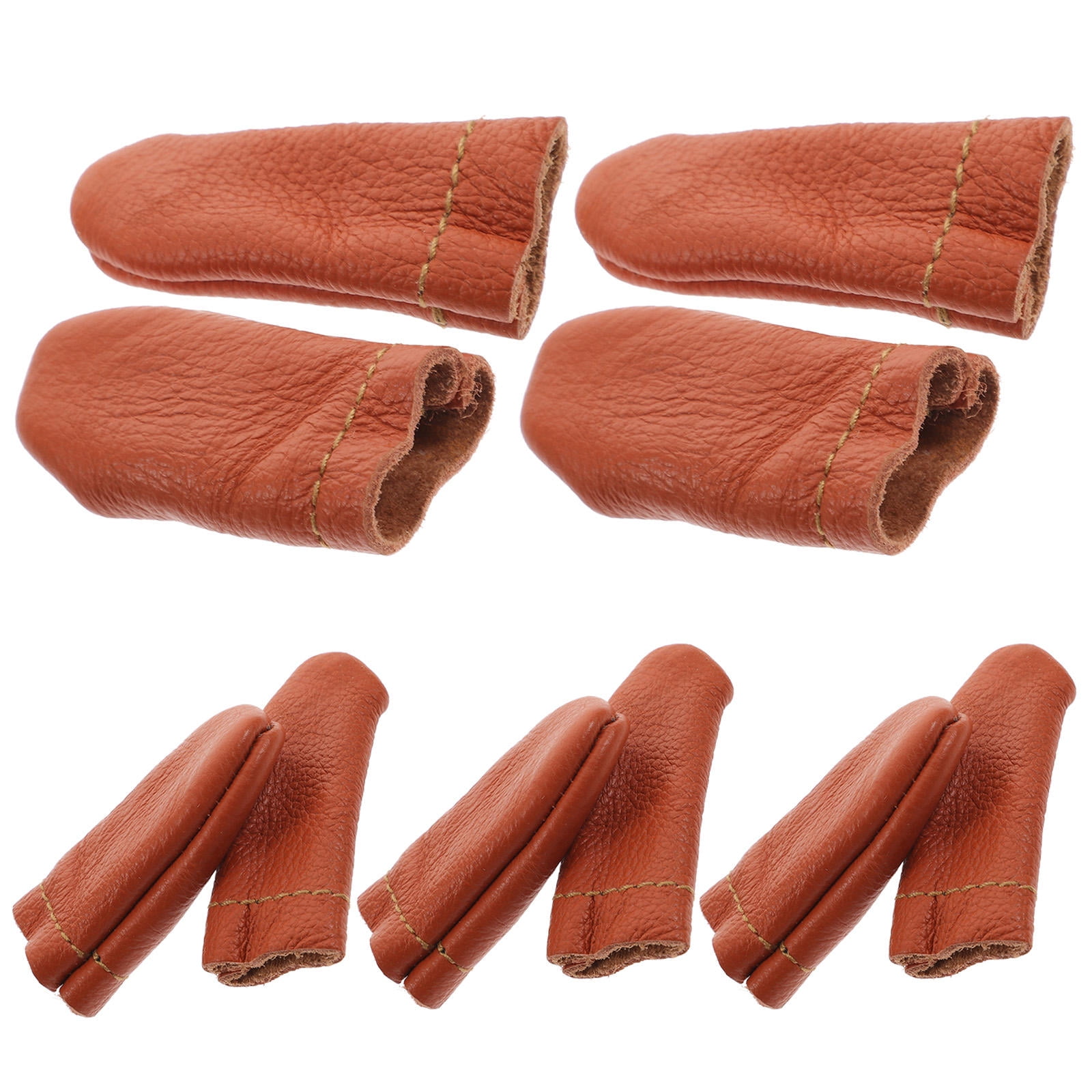 OHOIOLLA 10 Pairs Leather Finger Protectors for Crafting Knitting Aid ...