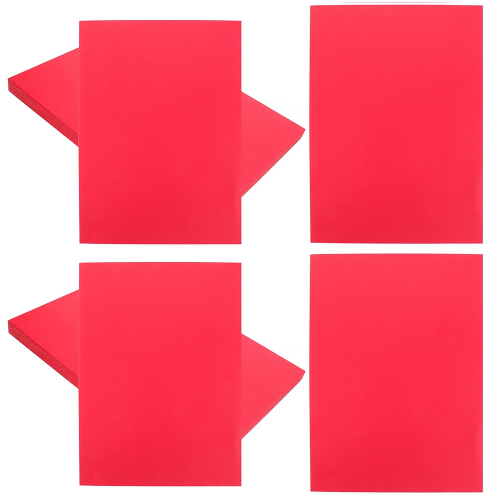 OHOIOLLA 100 Sheets Color Card Paper Red for Diy Craft Making Christmas ...