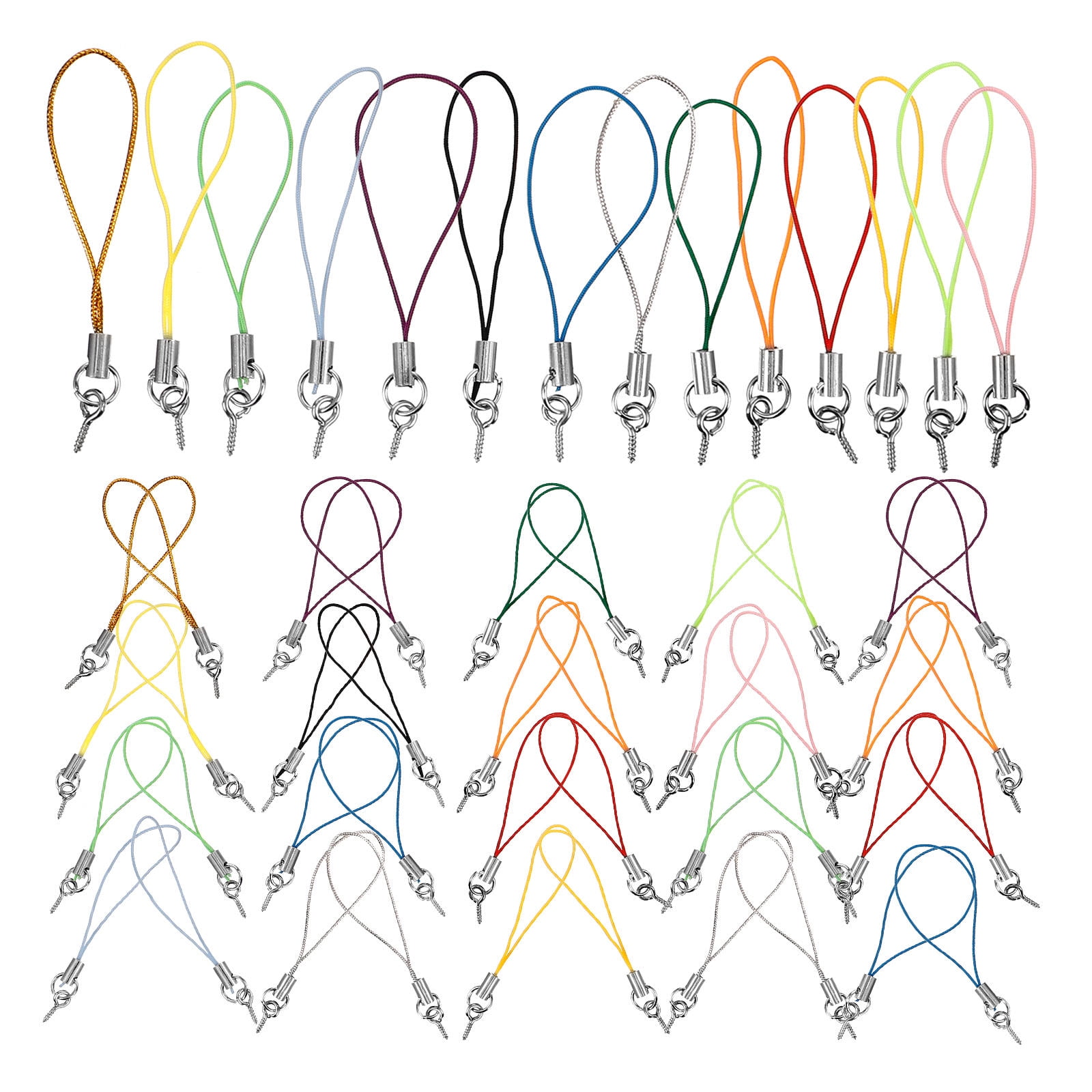 OHOIOLLA 100Pack Mobile Phone Rope for Keys and MP3 Player with Rope ...