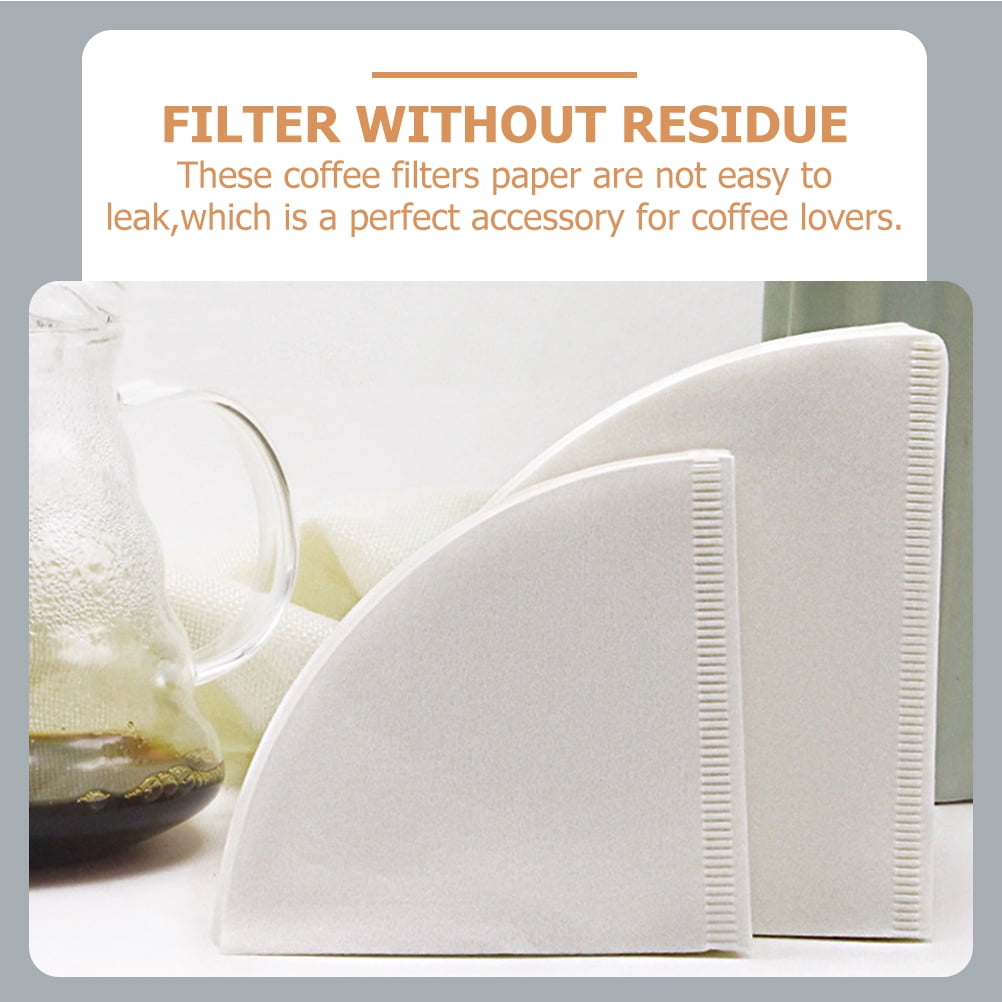 OHOIOLLA 100Pcs Cone Filters White Wood Pulp Paper For Coffee ...