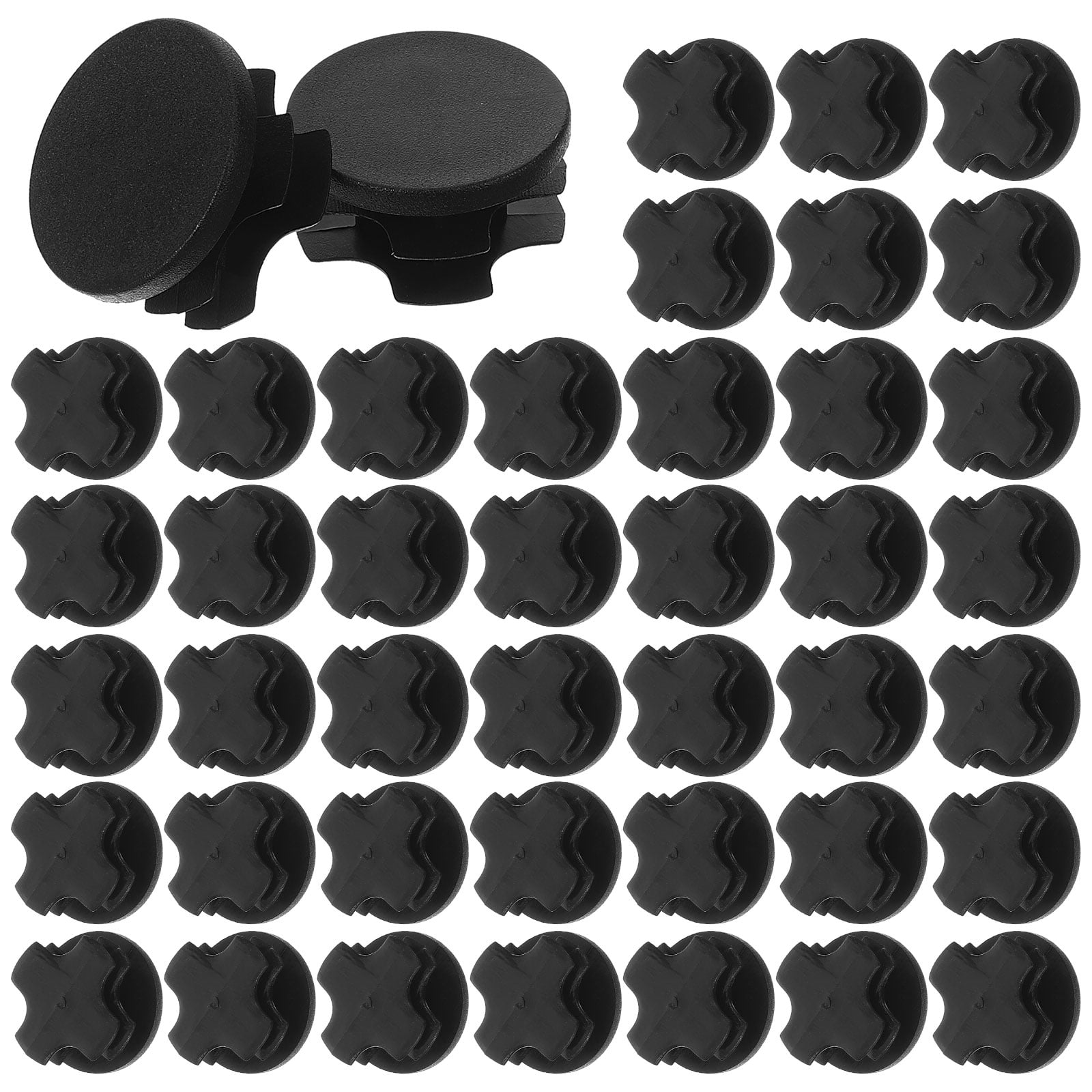 OHOIOLLA 100Pcs Round End Cap Black Plastic for Handrails Tubing ...