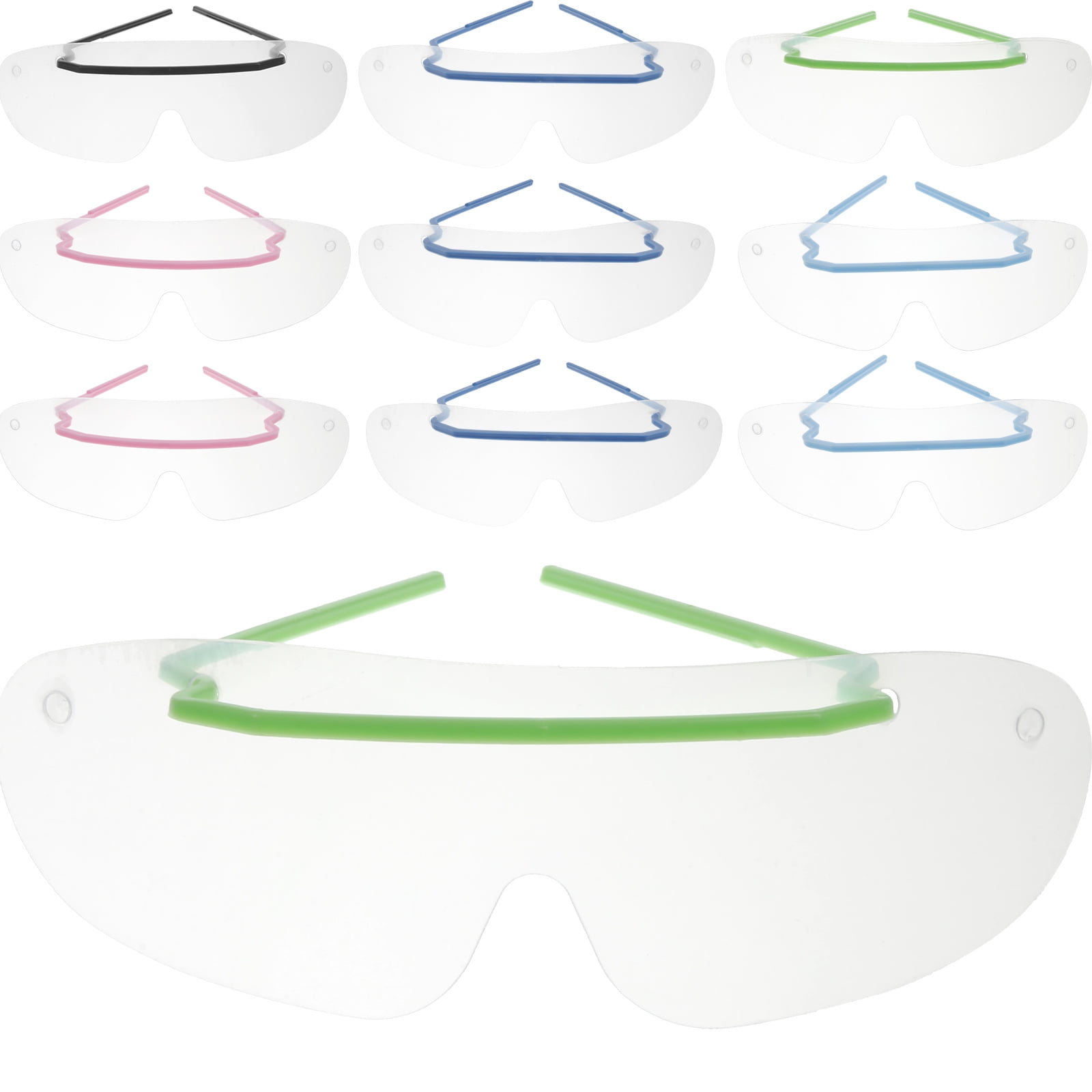 OHOIOLLA 10Pcs Plastic Square Eye Mask for Adults Eye Protection 12.6X6 ...