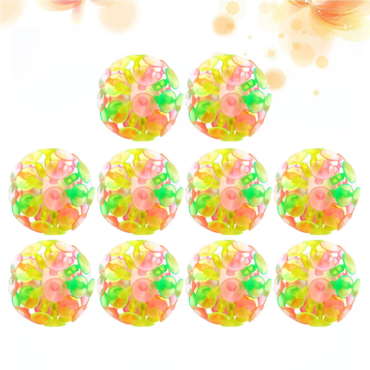 OHOIOLLA 10Pcs Suction Balls Assorted Color Round Toy for Children ...