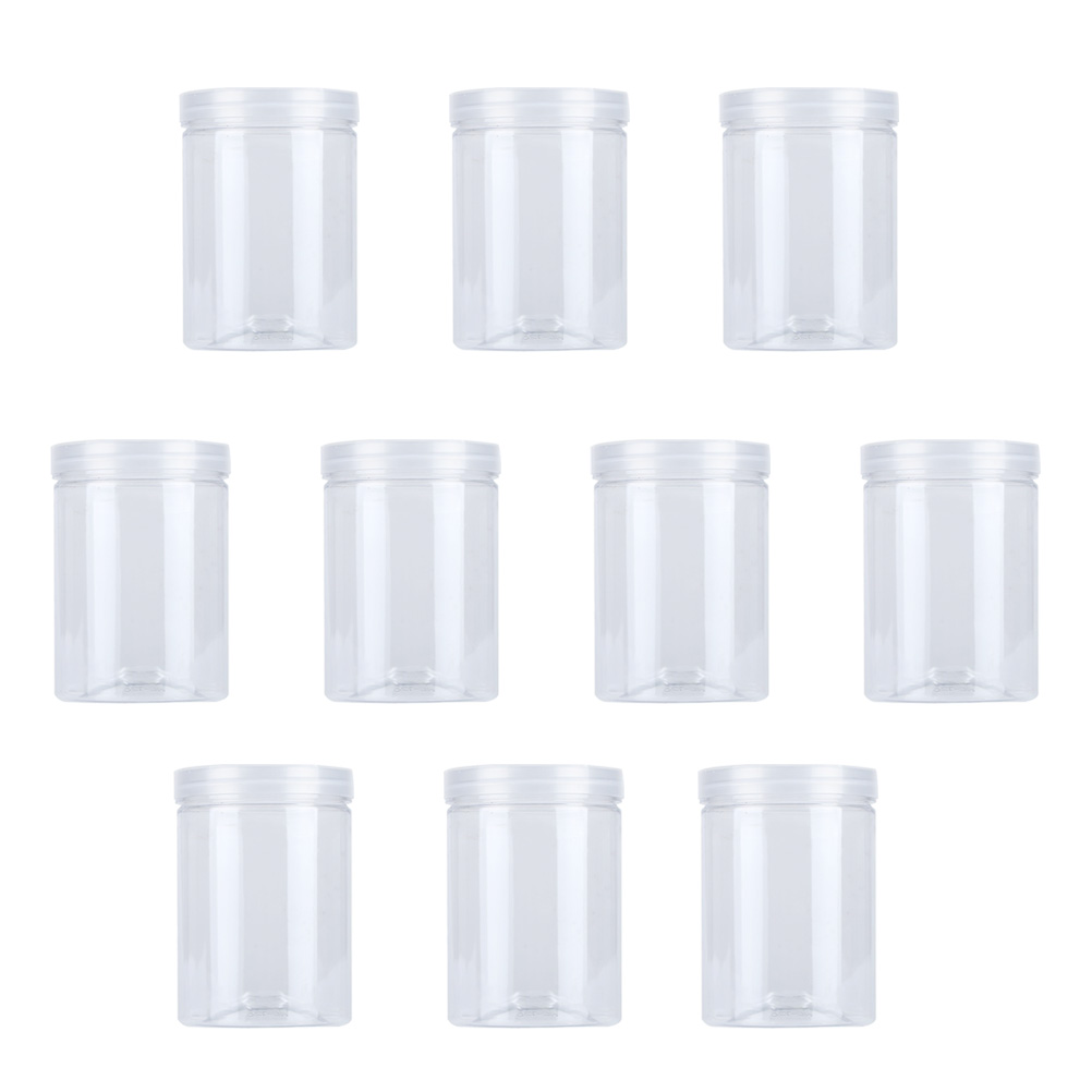 OHOIOLLA 10Pcs Transparent Sealed Jar for Dry Ingredients Storage ...