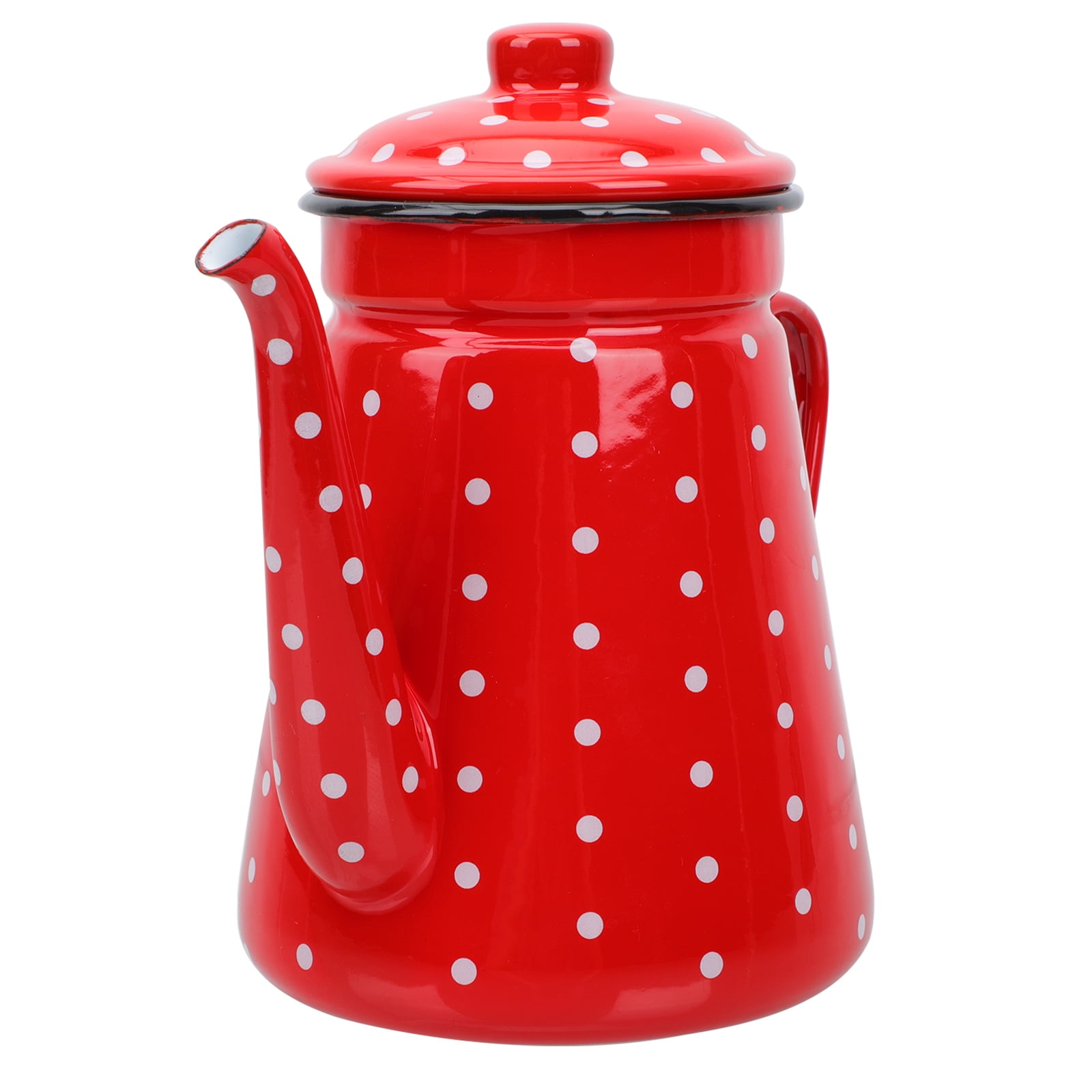 OHOIOLLA 1Pack Enameled Coffee Pot Enamel Direct Delicate Design Red ...