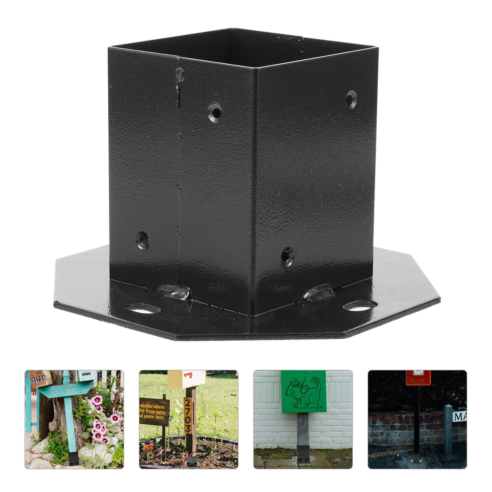 OHOIOLLA 1Pack Metal Post Base For Mailbox Post Base Use - Walmart.com
