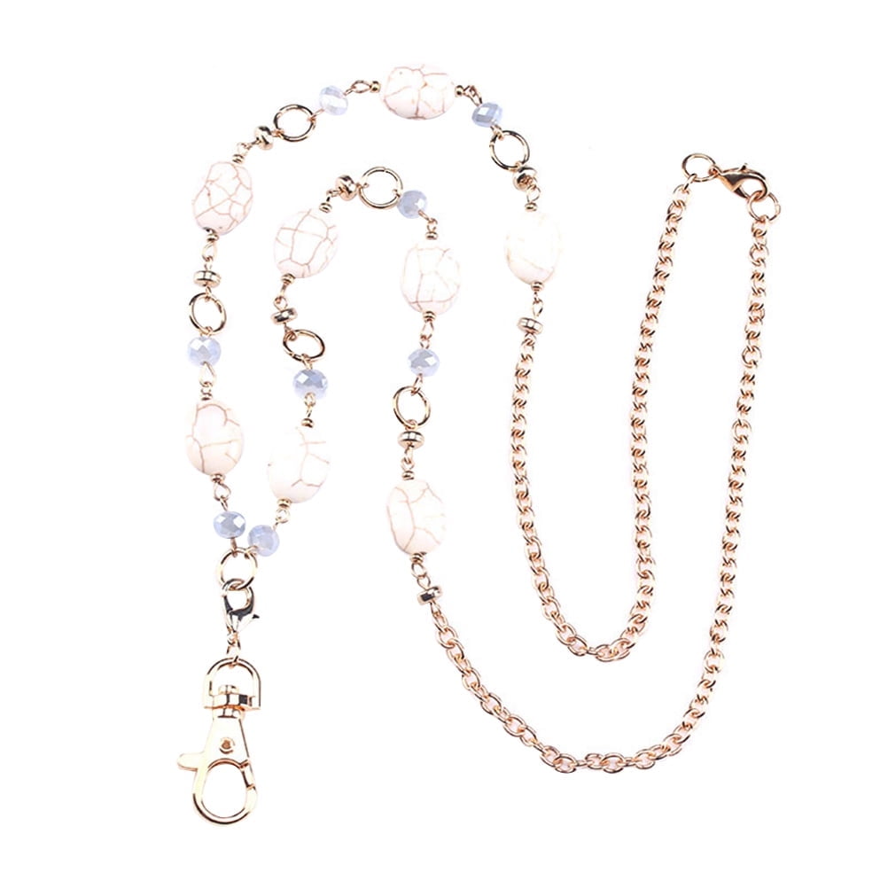 OHOIOLLA 1Pcs Golden Lanyard Necklace Jewelry Lanyard with Badge ...