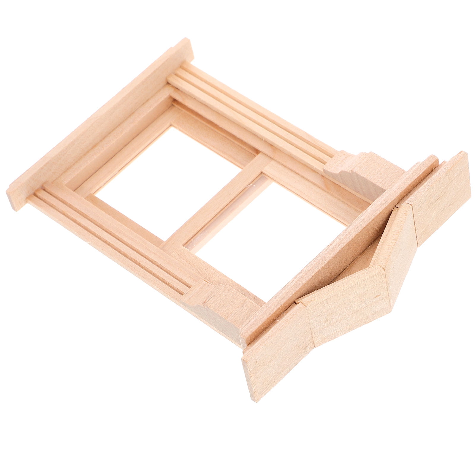 OHOIOLLA 1Pcs Tiny House Windows Rectangular Shape Wooden 12.50X9.50X3 ...