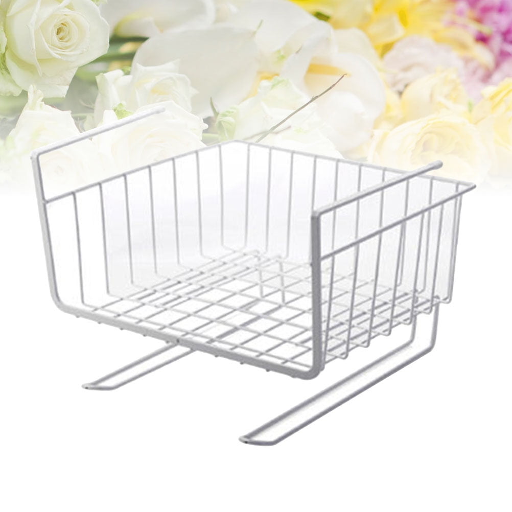 OHOIOLLA 1Pcs White Iron Cabinet Rack for Kitchen Pantry Organizer Flat ...