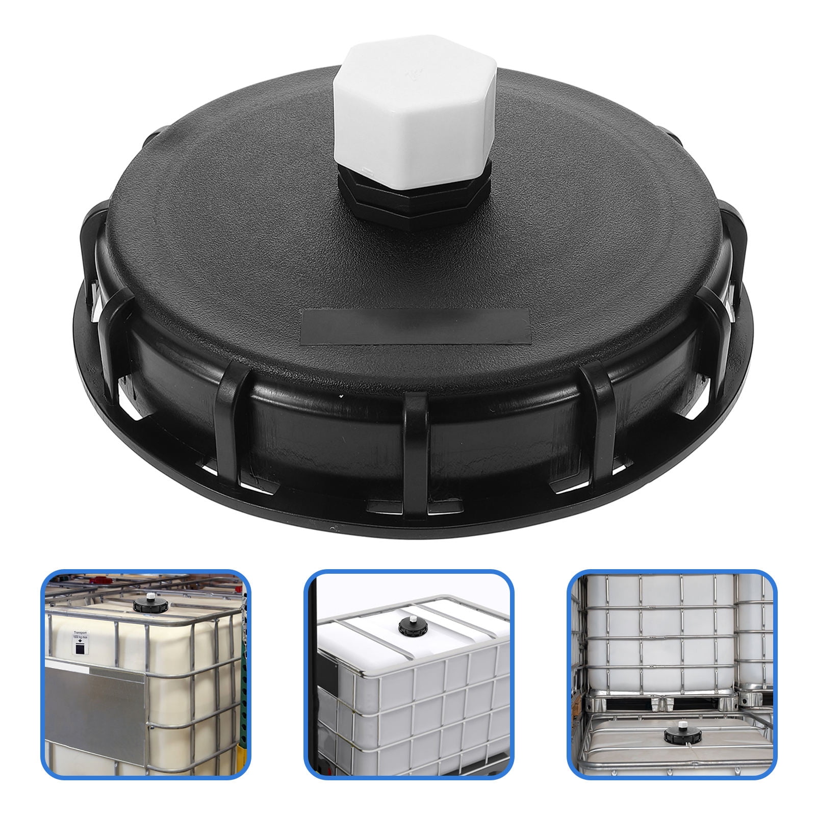 OHOIOLLA 1Set IBC Tank Cover Black Plastic Lid for IBC Tote Industrial ...