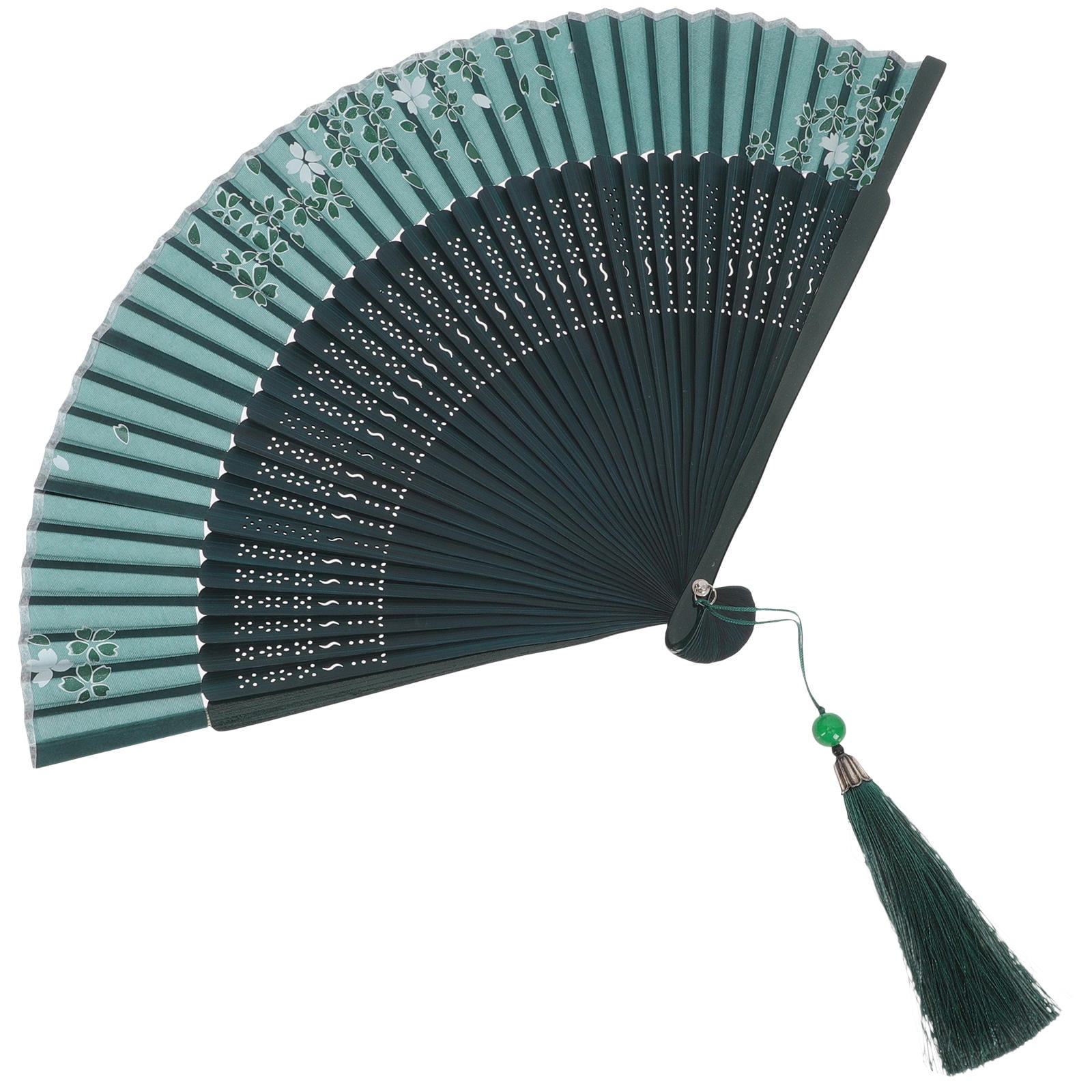 OHOIOLLA 1Set Japanese Fold Fan with White Pattern for Women Tai Chi ...