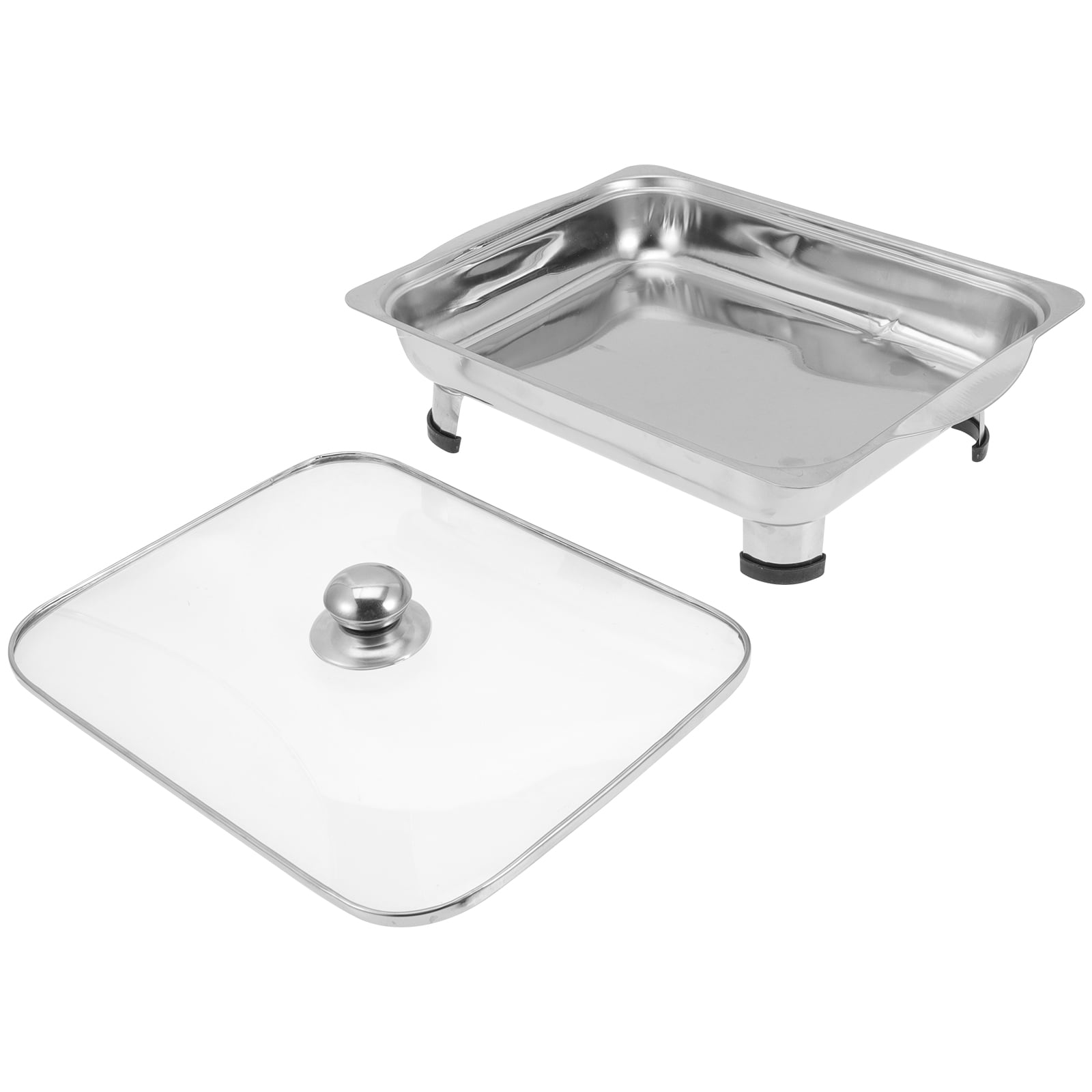 OHOIOLLA 1Set Rectangular Serving Tray with Glass Lid for Restaurant ...