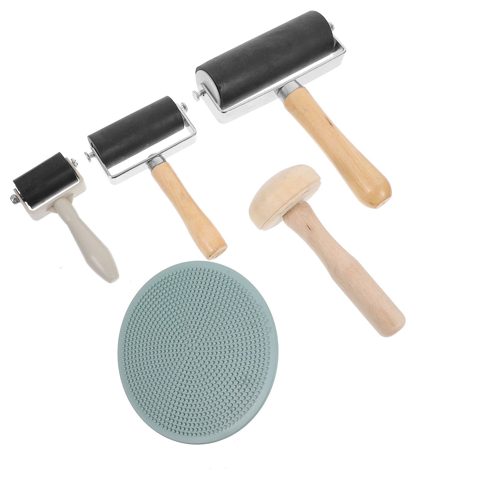 OHOIOLLA 1set Portable Roller For Printmaking Crafting Ink Applicator Rollers Handle For Art ...