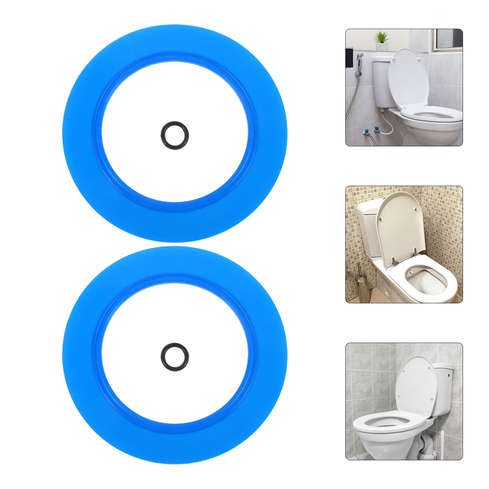 OHOIOLLA 2 Sets Toilet Flush Seal Washers Blue Silicone Round for ...