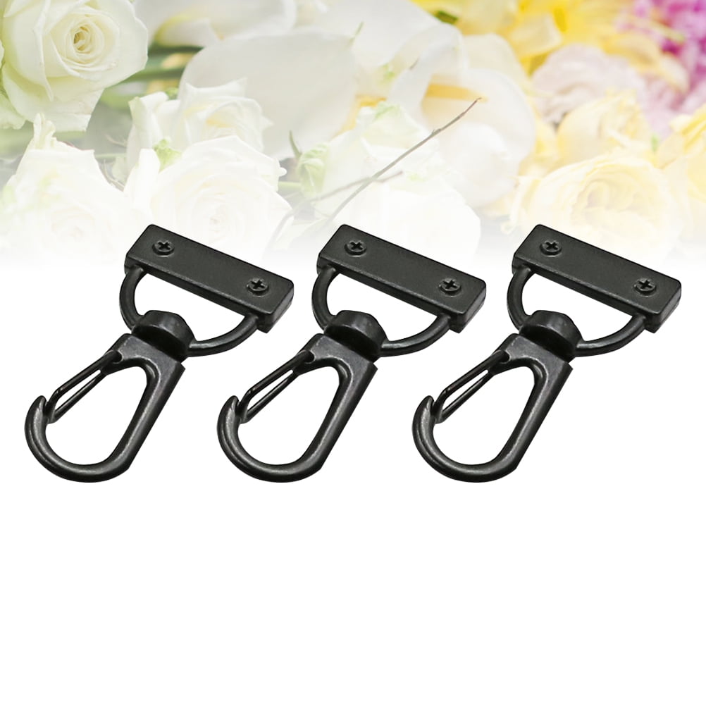 OHOIOLLA 20Pcs Black Iron Keychain Hooks Swivel D Ring Lobster Claw ...