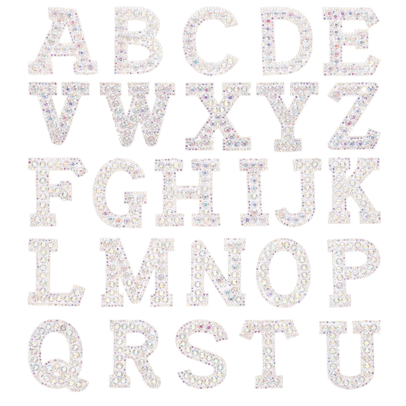 OHOIOLLA 26Pcs Glass Rhinestones Letter Patches for Diy Sewing Lovers ...