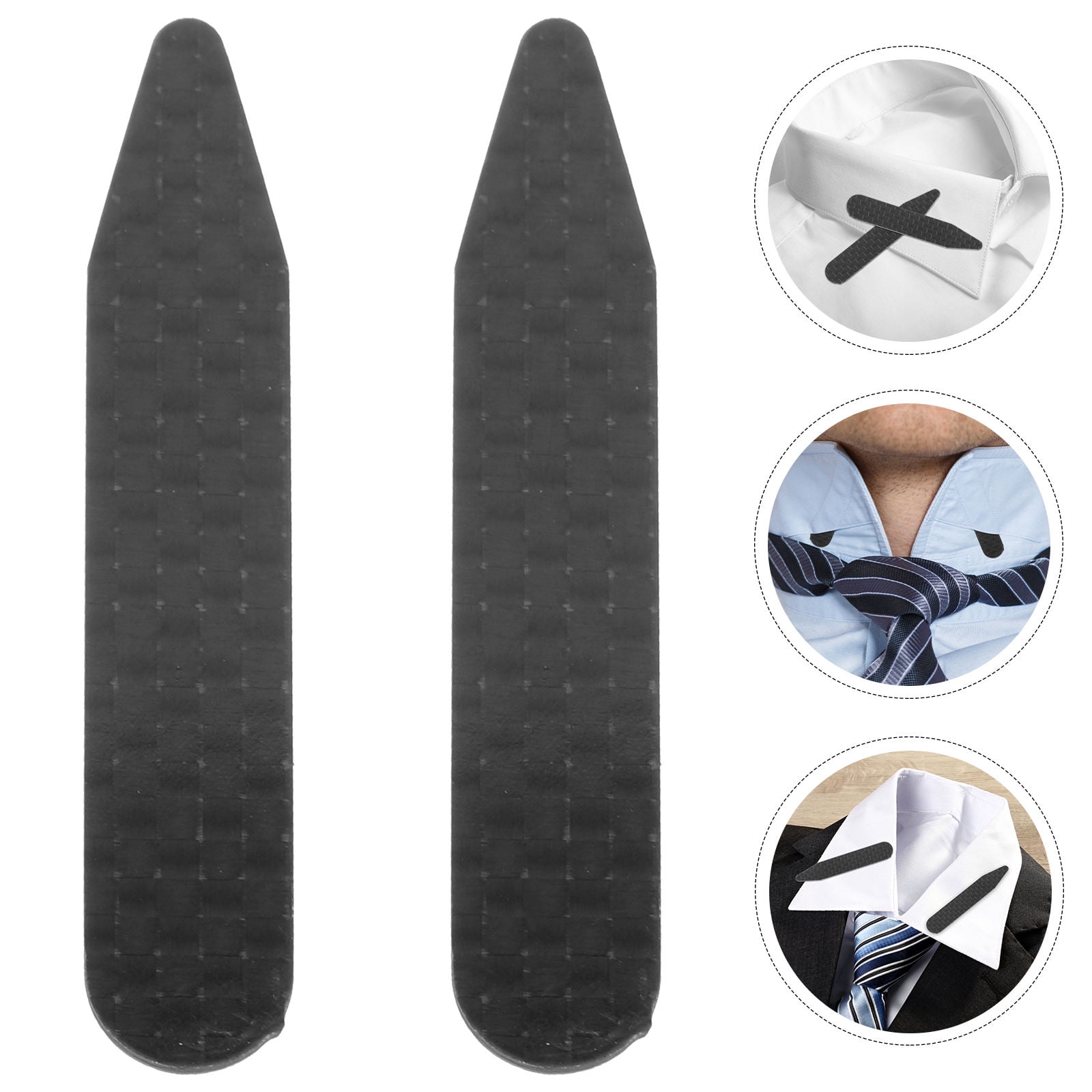 OHOIOLLA 2Pcs Metal Collar Modeling Stays for Shirts Men Classic Rectangular Neck Comfort Shape ...