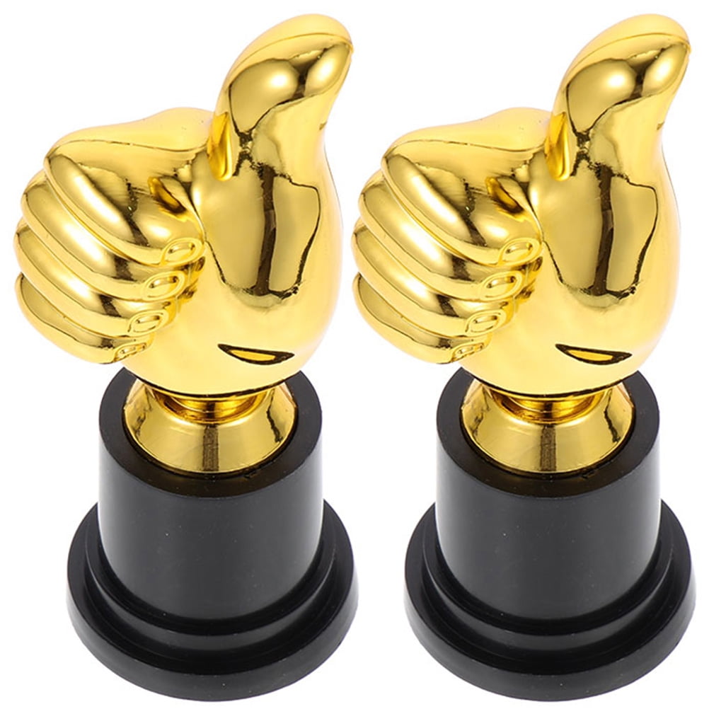 OHOIOLLA 2Pcs Small Trophies Plastic Thumb Trophy for Birthday Party 13 ...
