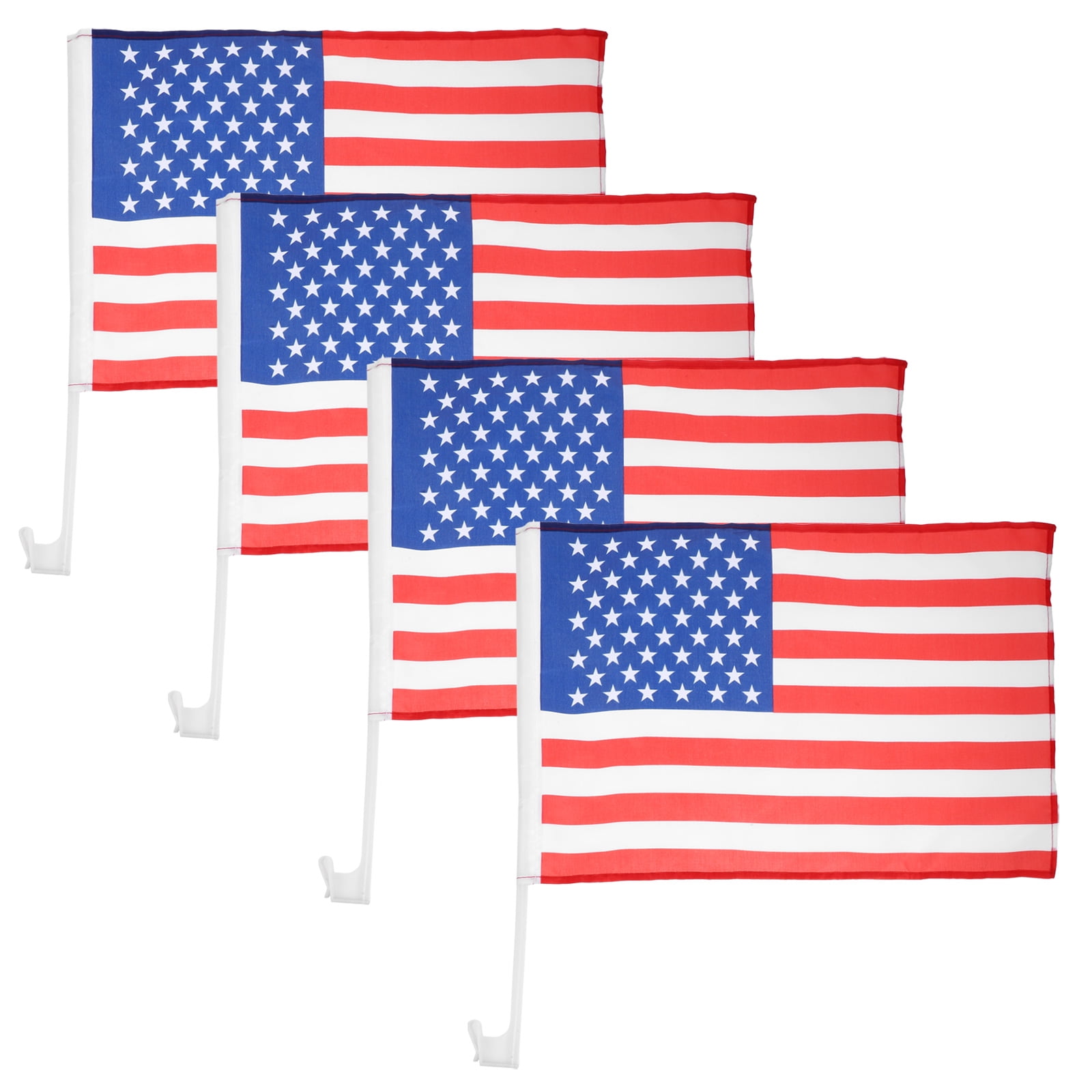 OHOIOLLA 4Pcs Car Flags with Window Clip On Function for Patriotic ...