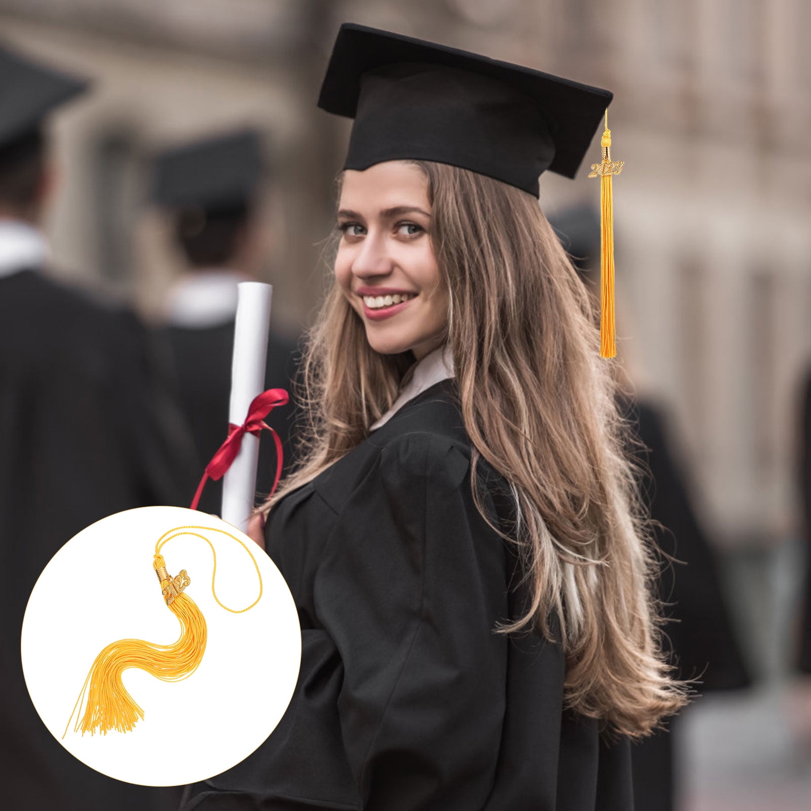 OHOIOLLA 5 Golden Tassels Set as Graduation Cap Decorations with ...