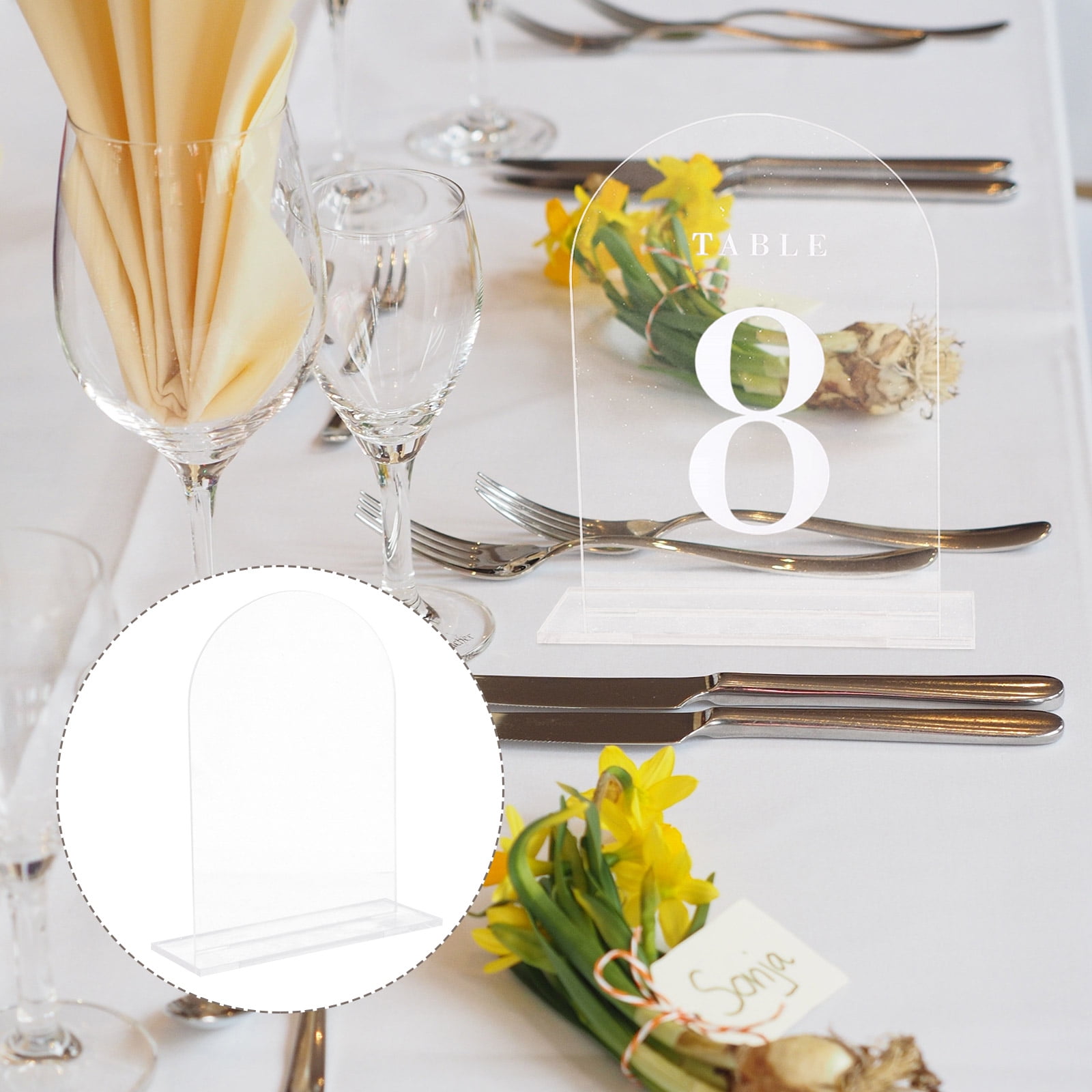 OHOIOLLA 5 Sets Semicircle Acrylic Signs Diy Bar Sign For Reception ...