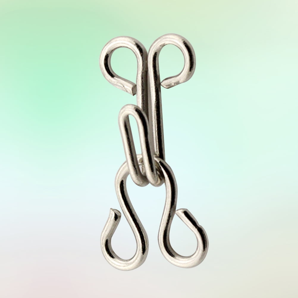 OHOIOLLA 50Pack Sewing Fasteners Metal Hook Button Silver for Coat and ...