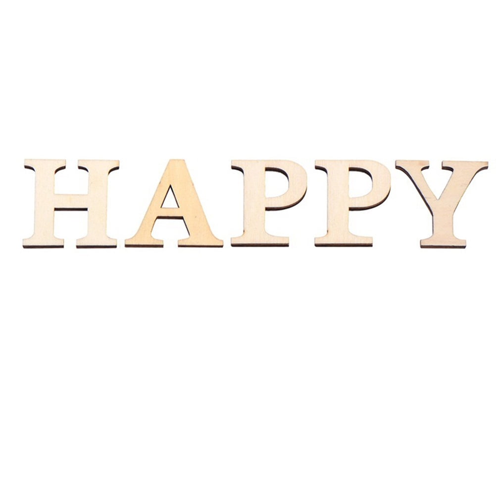 OHOIOLLA 52Pcs Wooden Alphabet Embellishment for Sign Making Unfinished ...