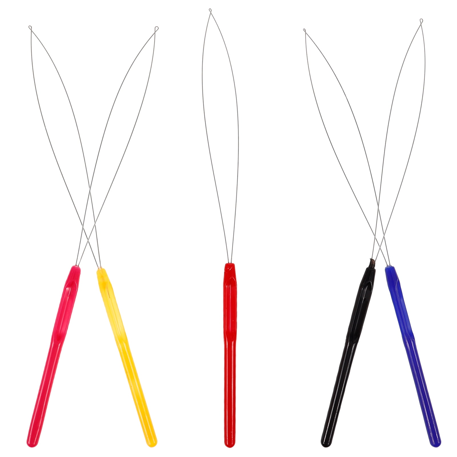 OHOIOLLA 5Pcs Crochet Needles for Hair Use with Stainless Steel and ...