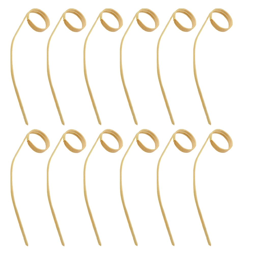 OHOIOLLA Bamboo Swizzle Sticks for Cocktails 50Pack Curved Shape ...