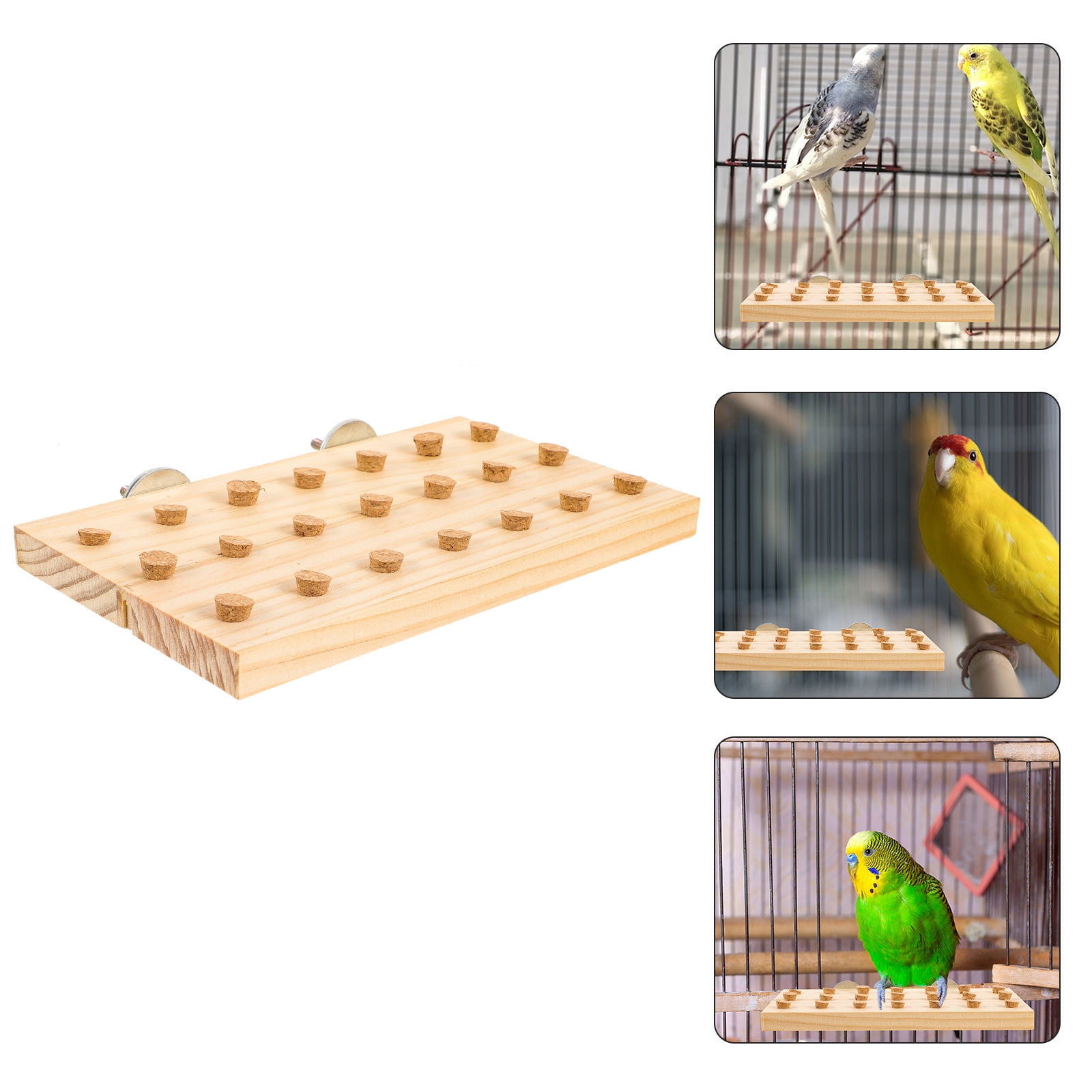 OHOIOLLA Bird Accessory 1Set Wooden for Parrot Training and Cage Use ...