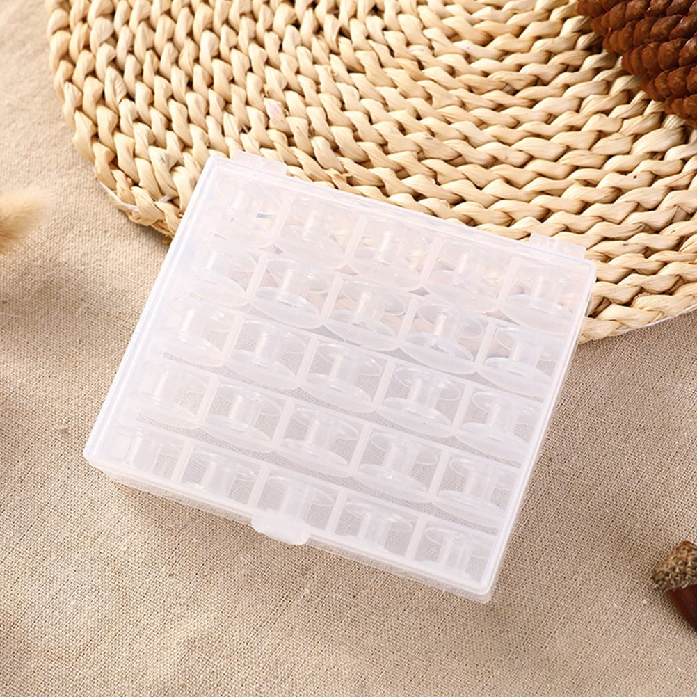 OHOIOLLA Empty Bobbins 25Set for Sewing Machine Transparent Thread ...