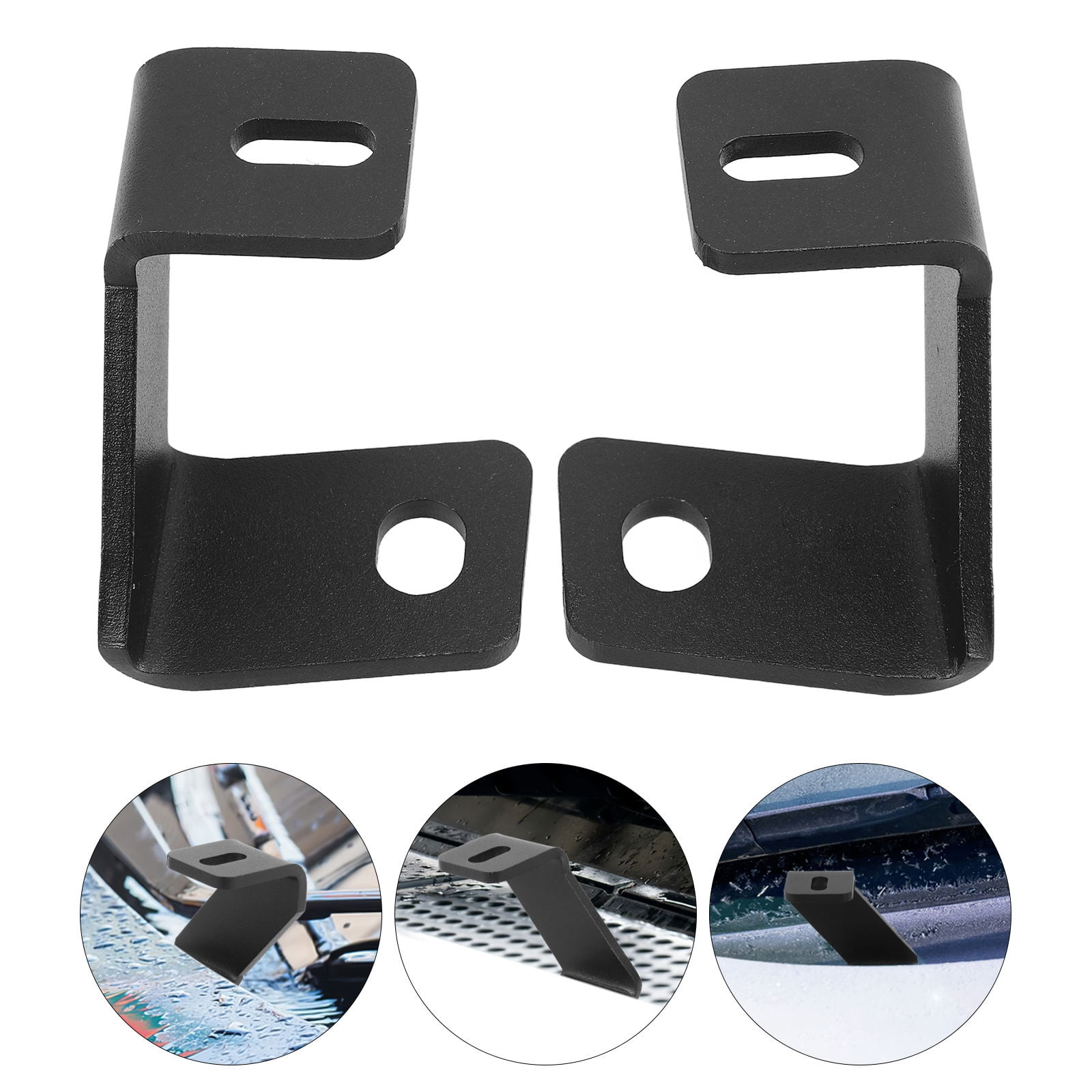 OHOIOLLA Hood Light Mounts 1 Pair Black Ferro Manganese for Car Light ...