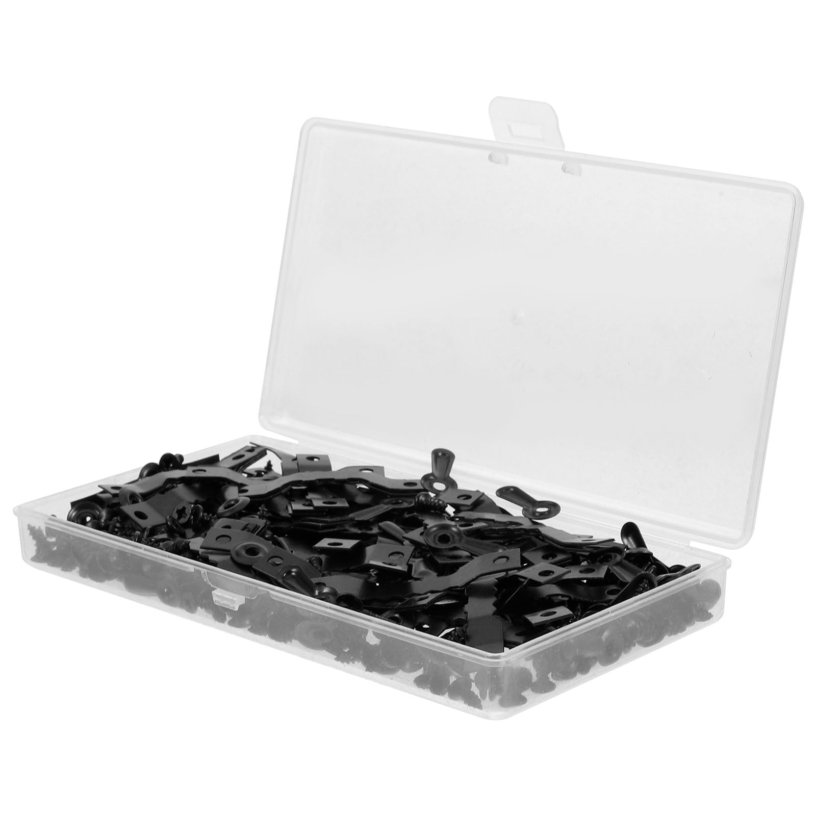 OHOIOLLA Metal Fasteners 1Set 400Pcs Picture Frame Backing Clips Black ...