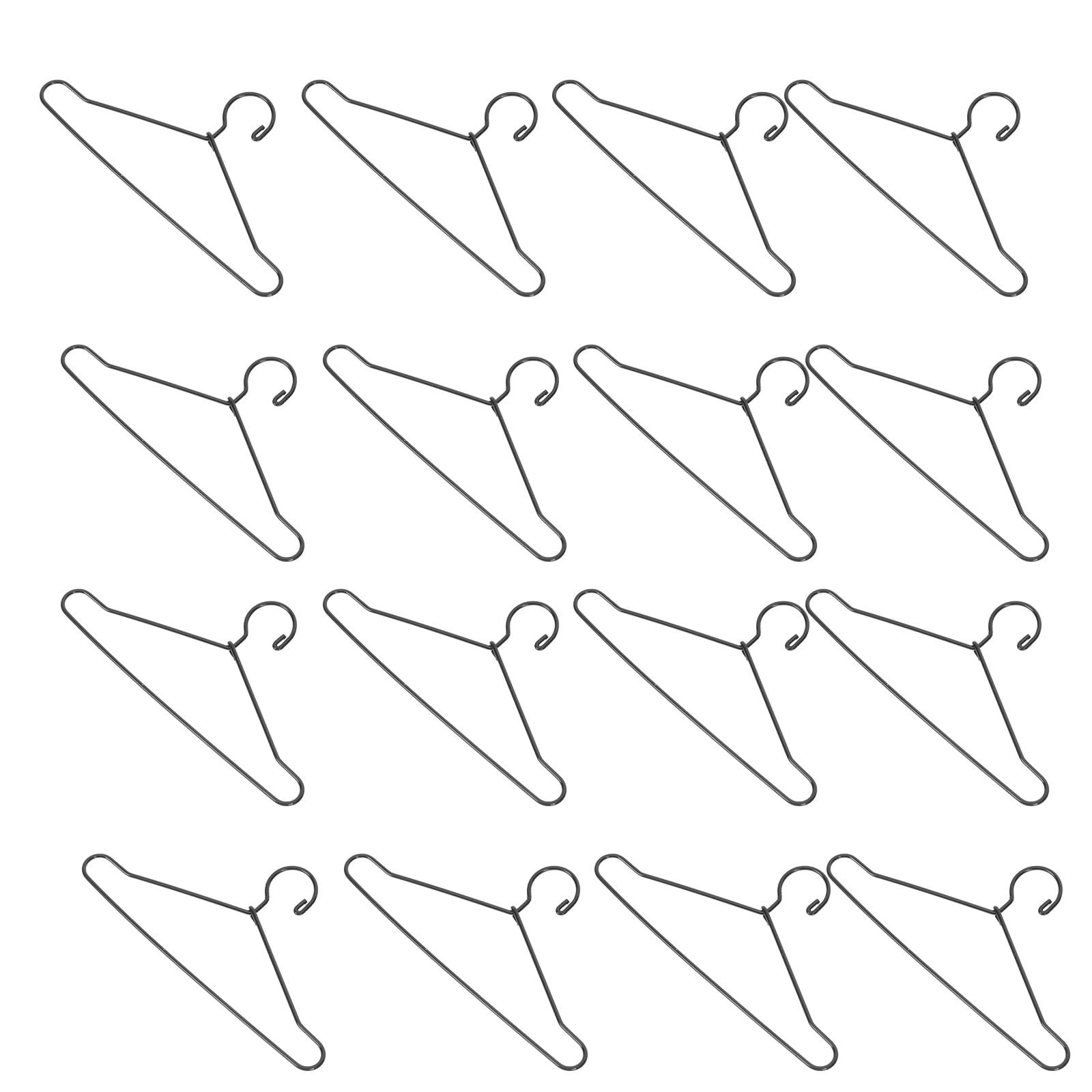 OHOIOLLA Mini Clothes Hangers 25Pack in Black for Tiny Clothing and ...