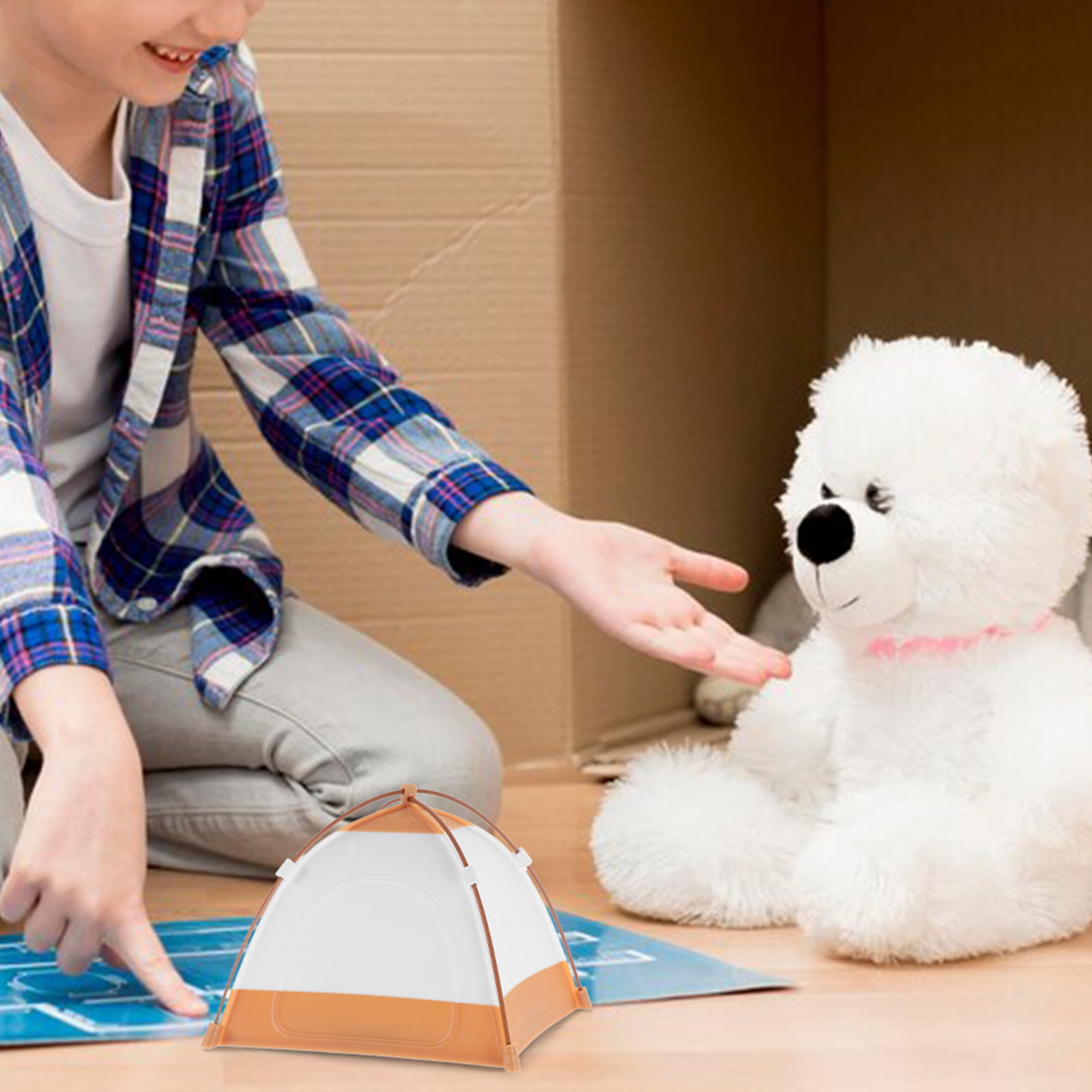 OHOIOLLA Miniature Camping Tent Model Diy Dollhouse Kit Tiny Tent For ...