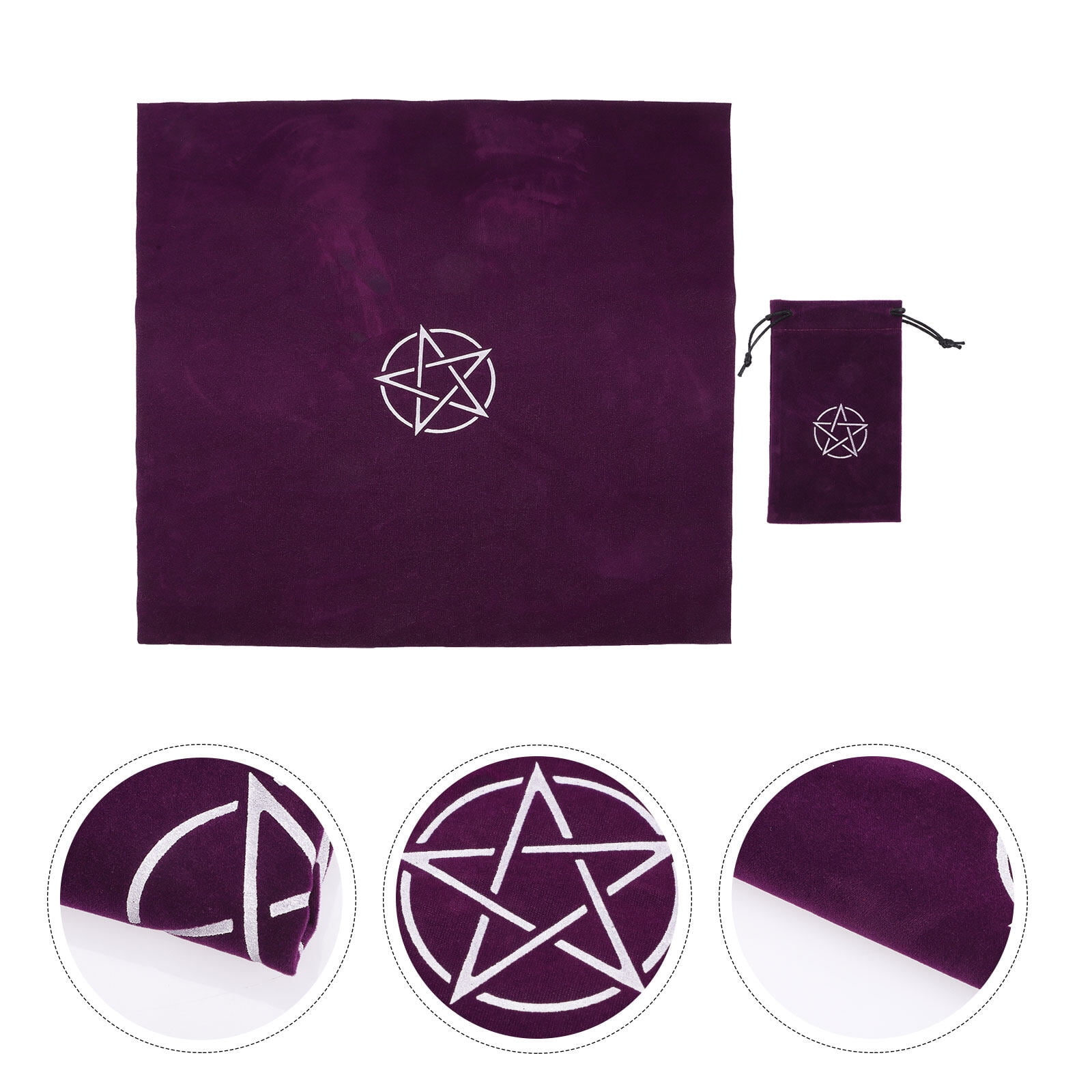 OHOIOLLA Purple Tarot Fabric for Divination and Witchcraft Background ...